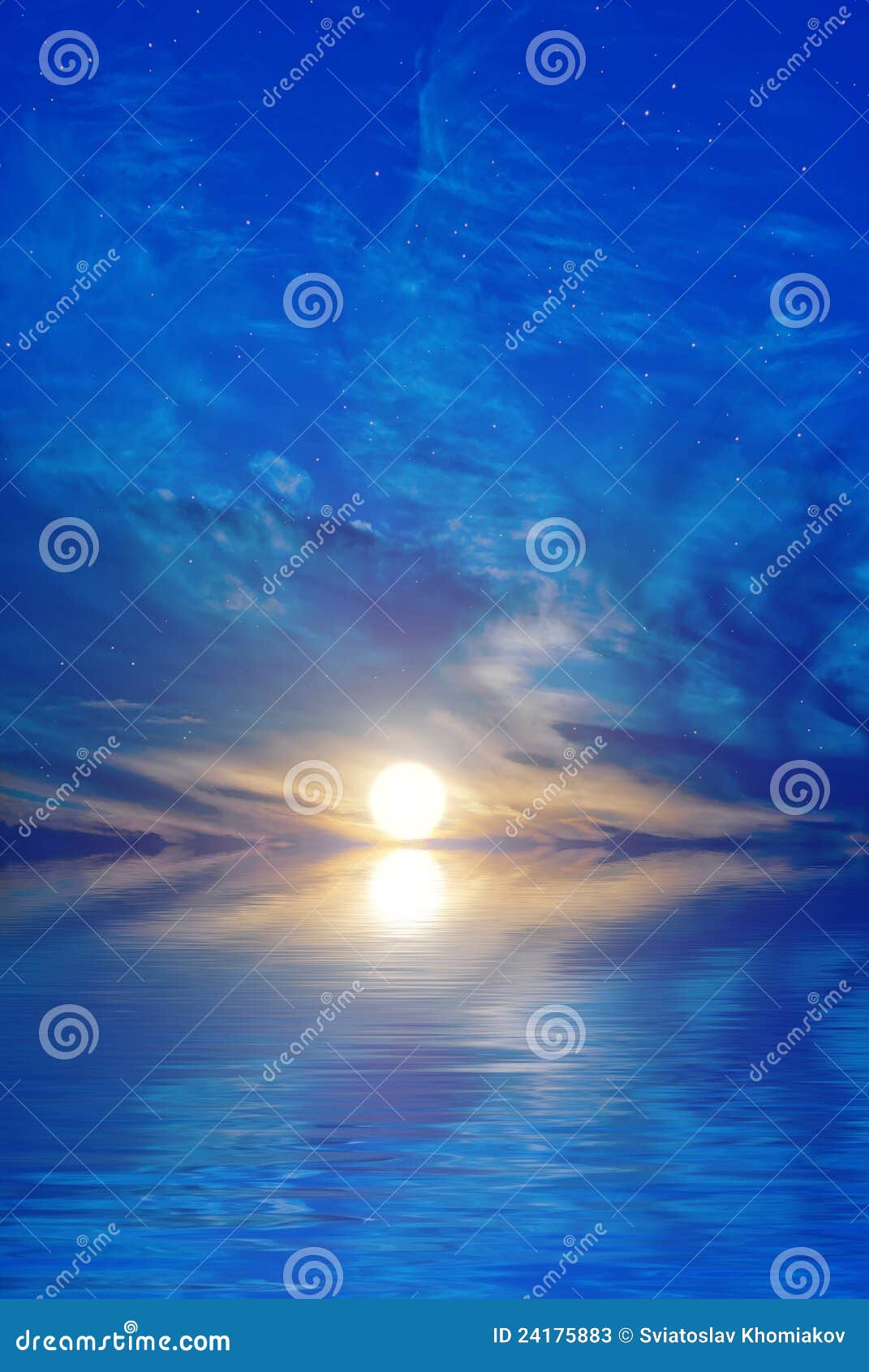 Unrealistic picture stock image. Image of seascape, blue - 24175883