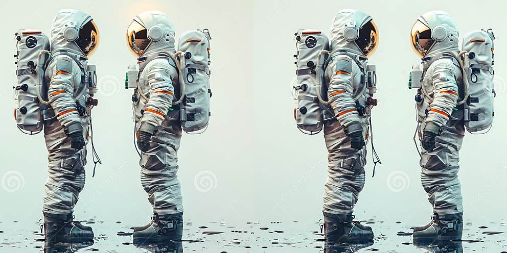 Unrecognizable Astronaut in Protective Extravehicular Mobility Unit ...