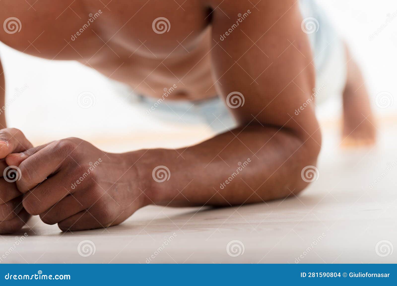 Faceless Man Planking, Exercise for Health Stock Photo - Image of body ...