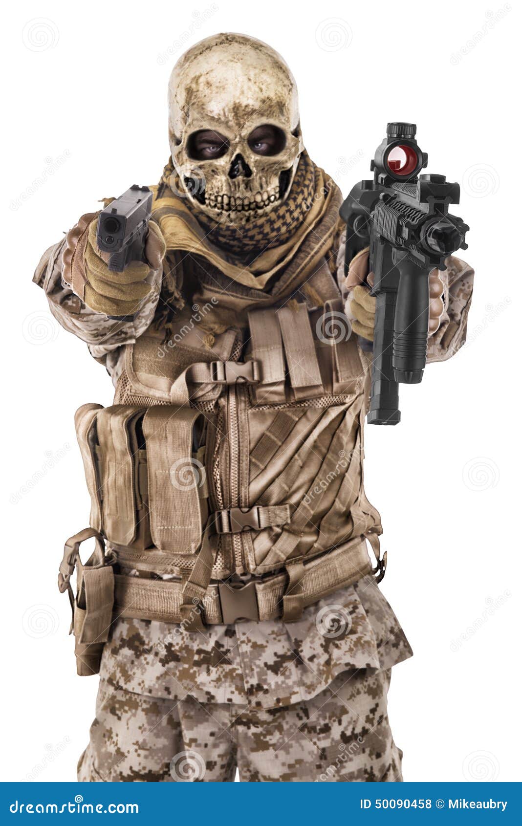 Unrecognizable Criminal Pointing Guns Stock Photo - Image of camouflage ...