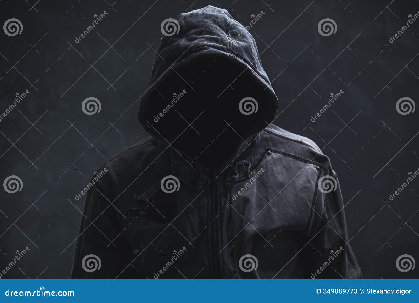 Unrecognizable Cyber Criminal or Computer Hacker Wearing Black Hooded ...