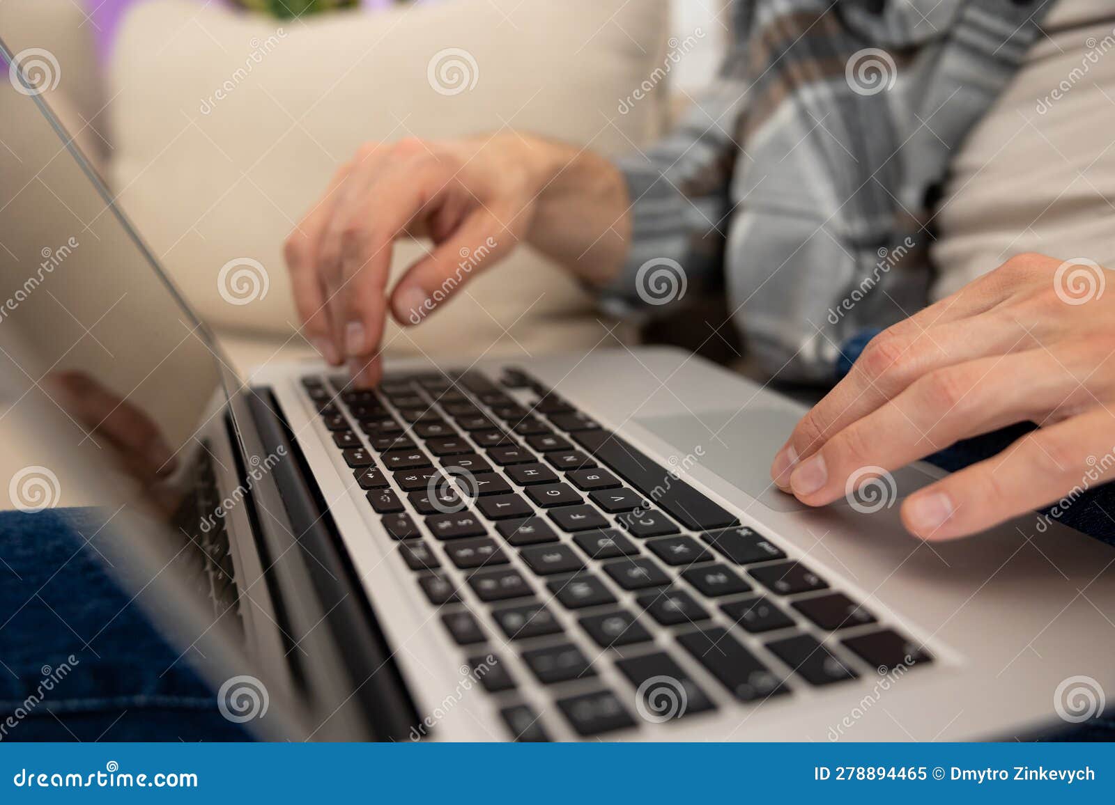 Unrecognizable Guy Using Laptop Working Online Typing Keyboard. Stock ... Unrecognizable Guy Using Laptop Working Online Typing Keyboard. Stock ...