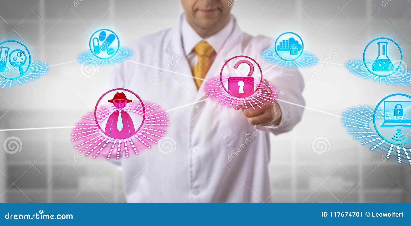 Pharma Scientist Encountering Data Integrity Risk Stock Image - Image ...