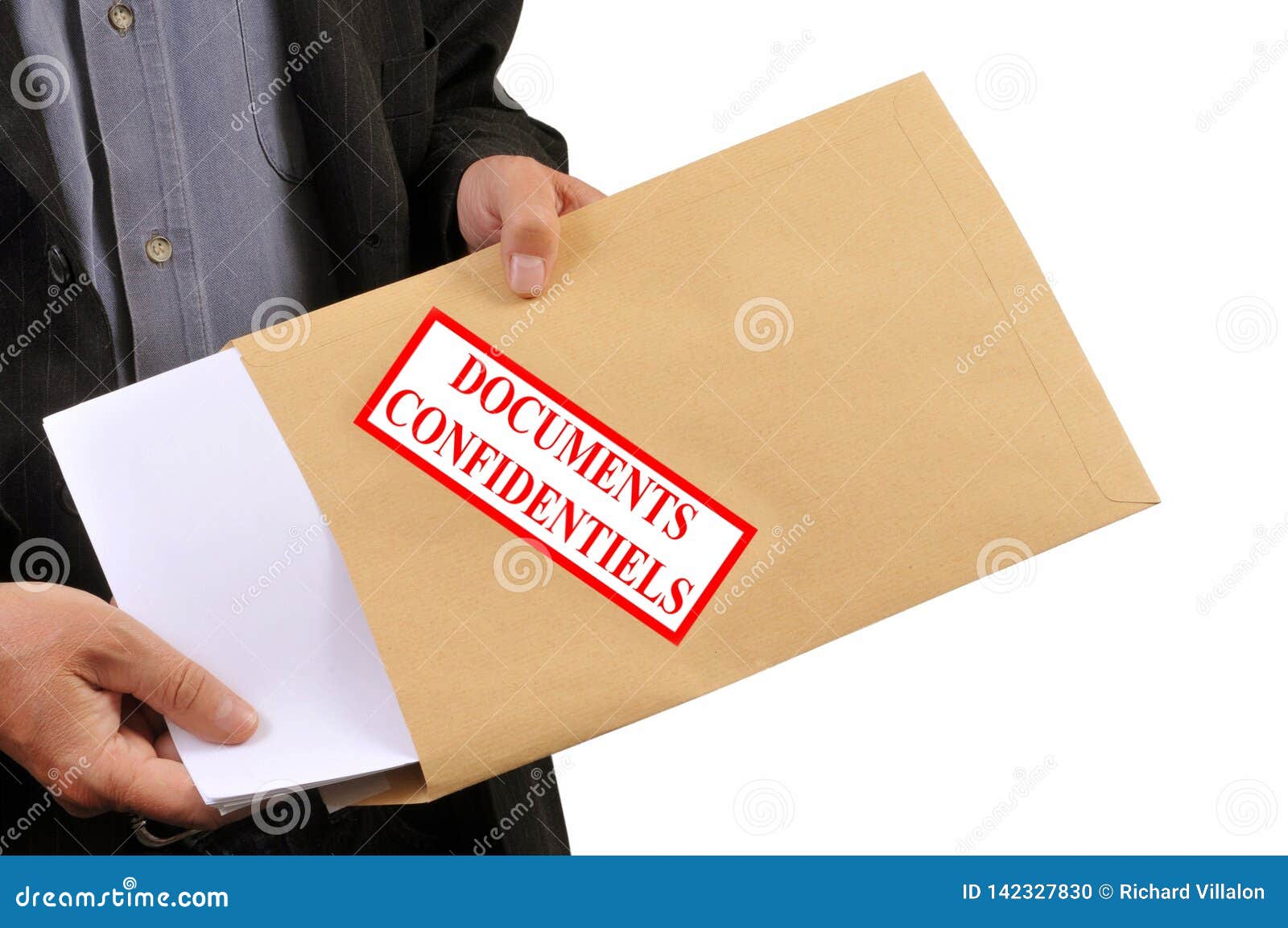 Envelope Containing Confidential Documents Stock Illustration ...
