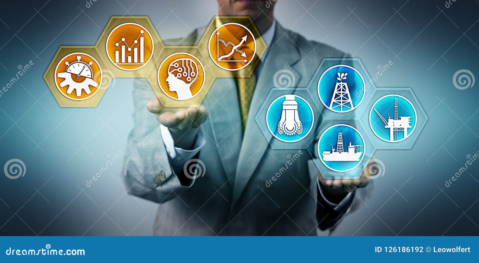 Manager Offers Big Data Analysis for Drilling Stock Photo - Image of ...