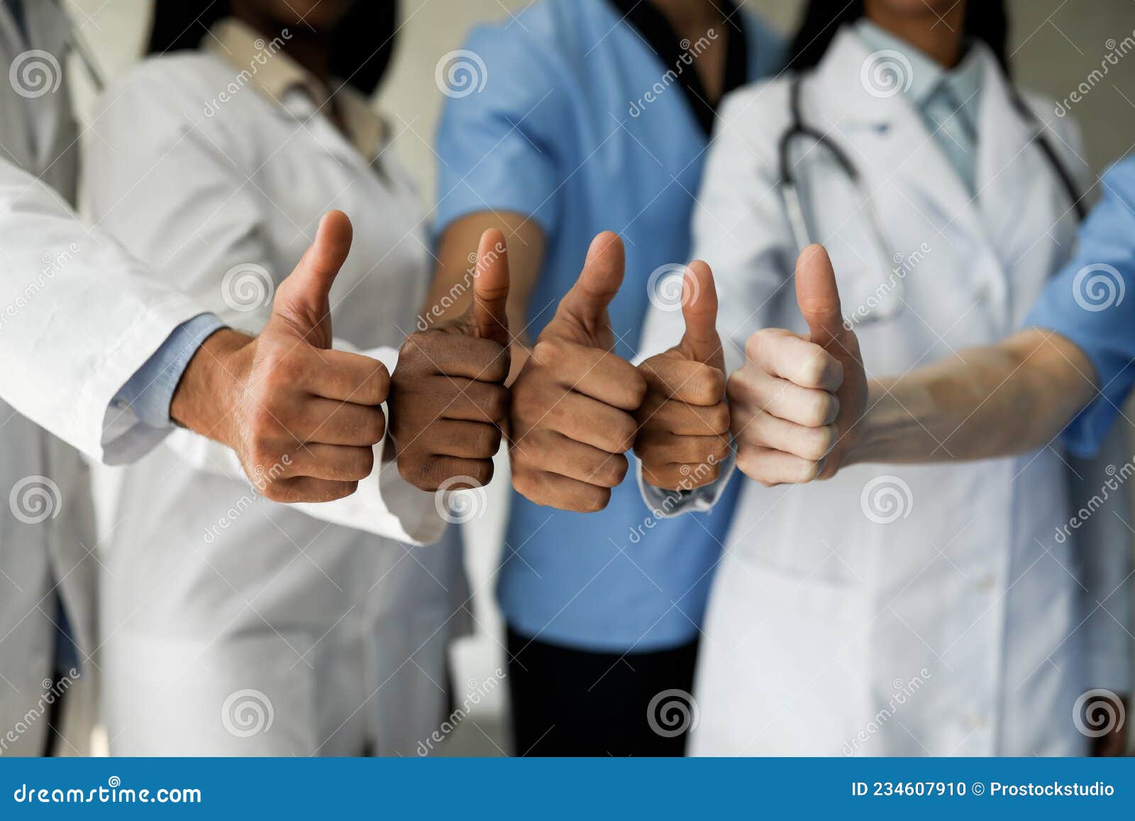 Unrecognizable Multiracial Group of Doctors Showing Thumb Ups Stock ... Unrecognizable Multiracial Group of Doctors Showing Thumb Ups Stock ...