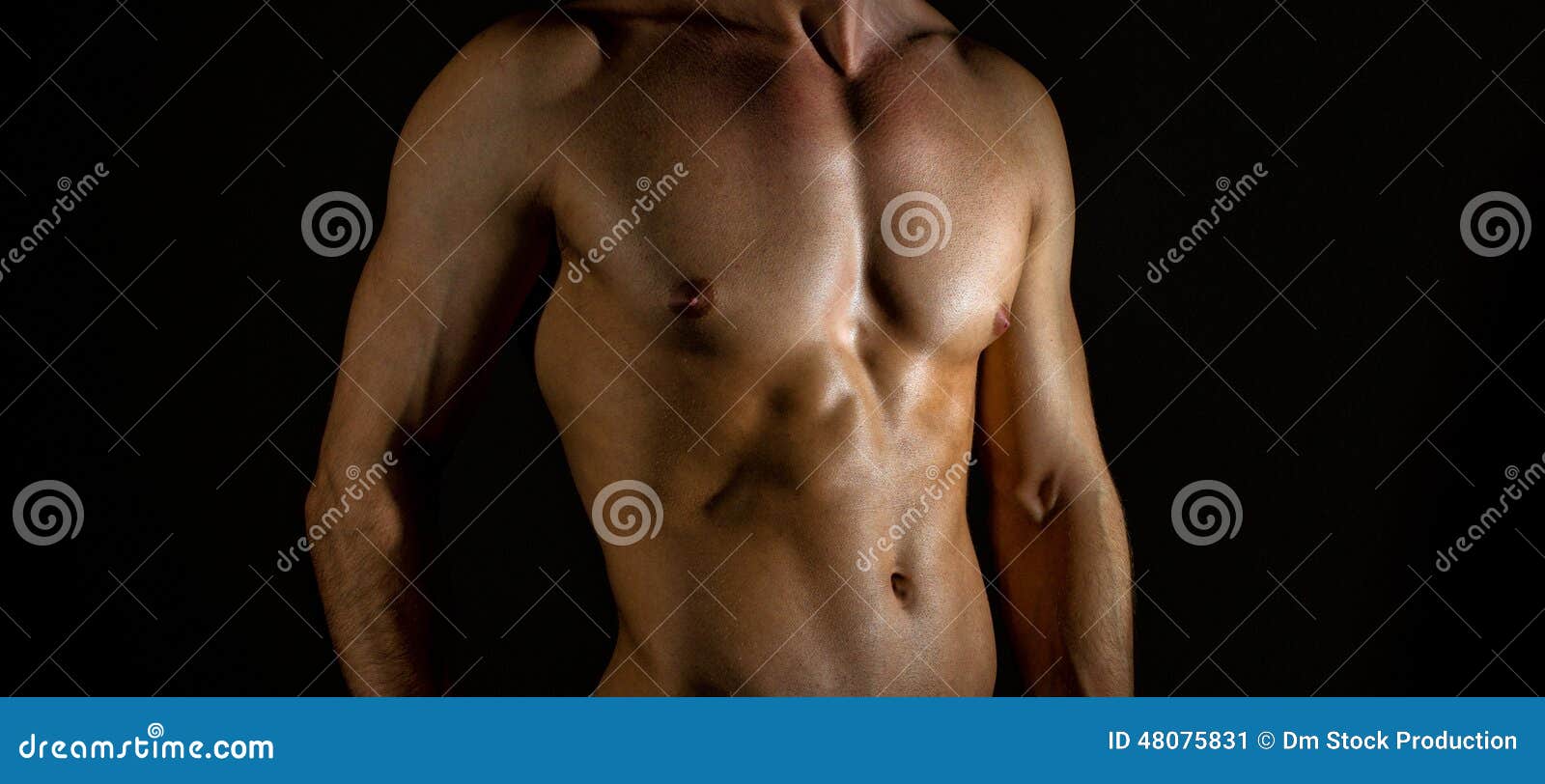 Unrecognizable Muscular Male Body. Royalty-Free Stock Photo ...