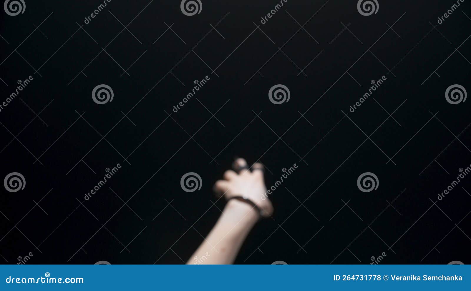 Unrecognized Person Take Invisible Objects Closeup. Human Exploring ...