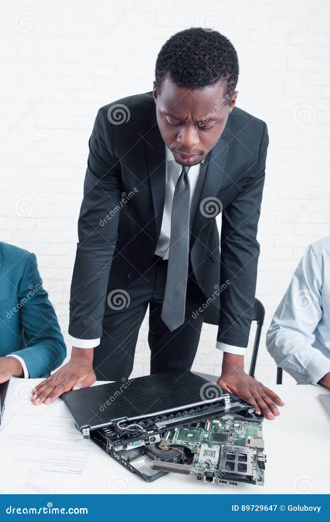 Unreliable Chinese Technics Doesn`t Work in Office Stock Image - Image ...