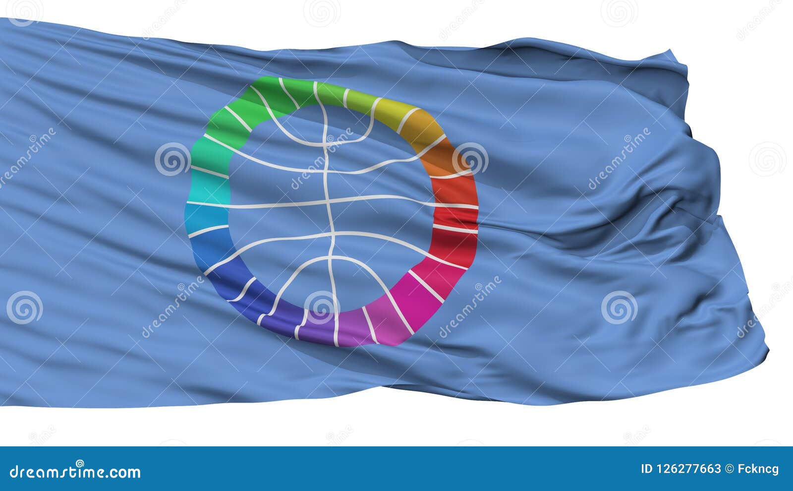 Unrepresented Nations Flag, Isolated on White Stock Illustration ...