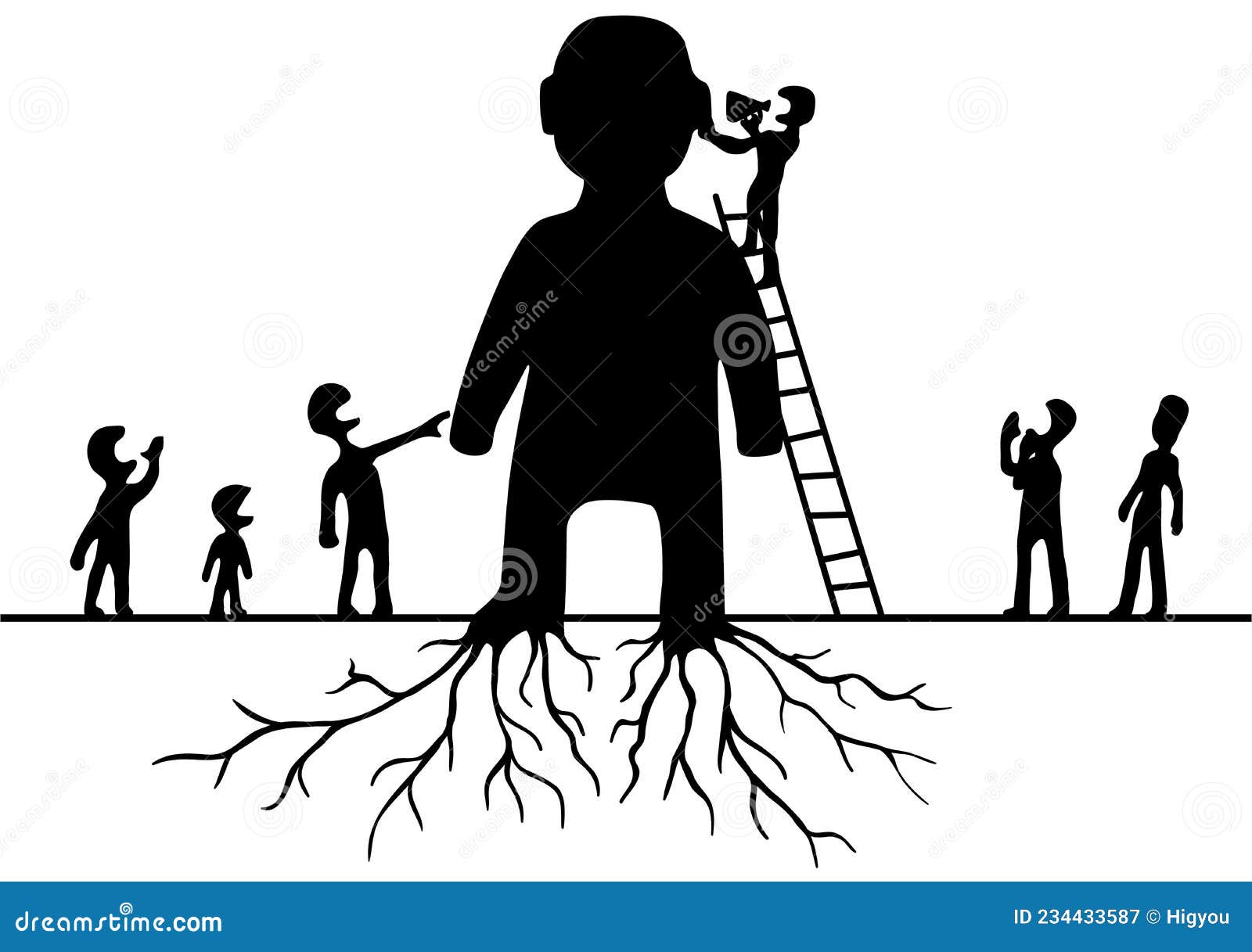 Unresponsive Rouse Silhouette Cartoon Stock Vector - Illustration of ...