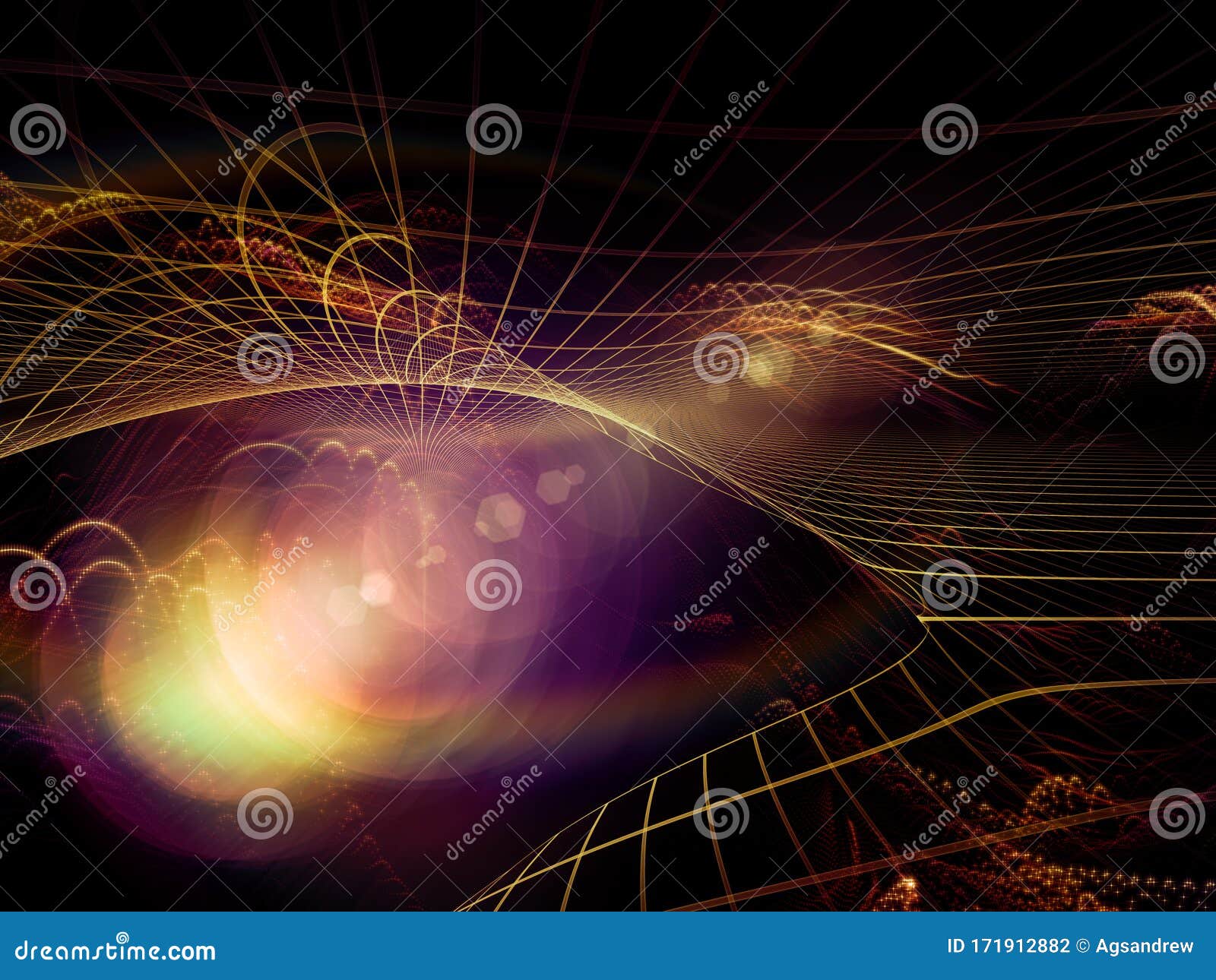 Unrestrained Dance of Digital Elements Stock Illustration ...