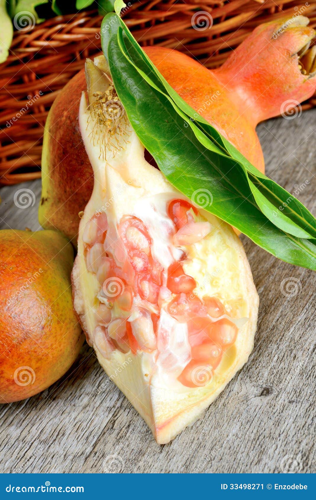 Unripe pomegranates stock image. Image of leaf, vegetable - 33498271