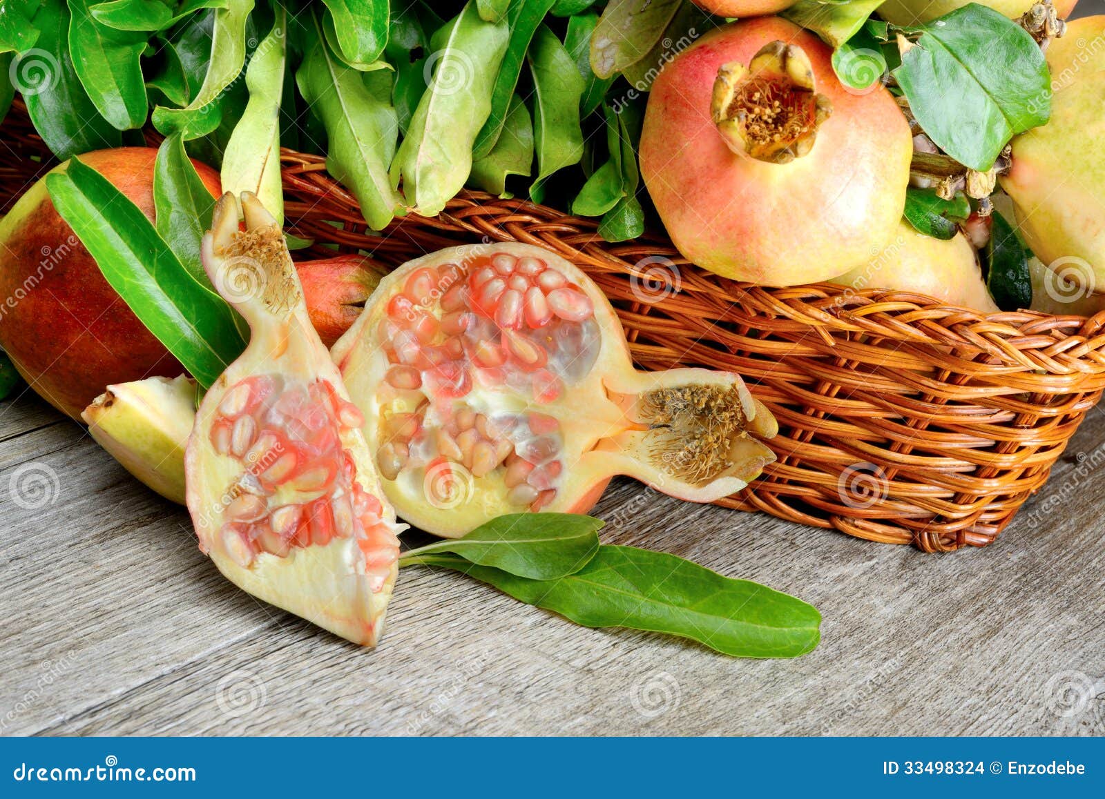 Unripe pomegranates stock photo. Image of sour, ingredient - 33498324