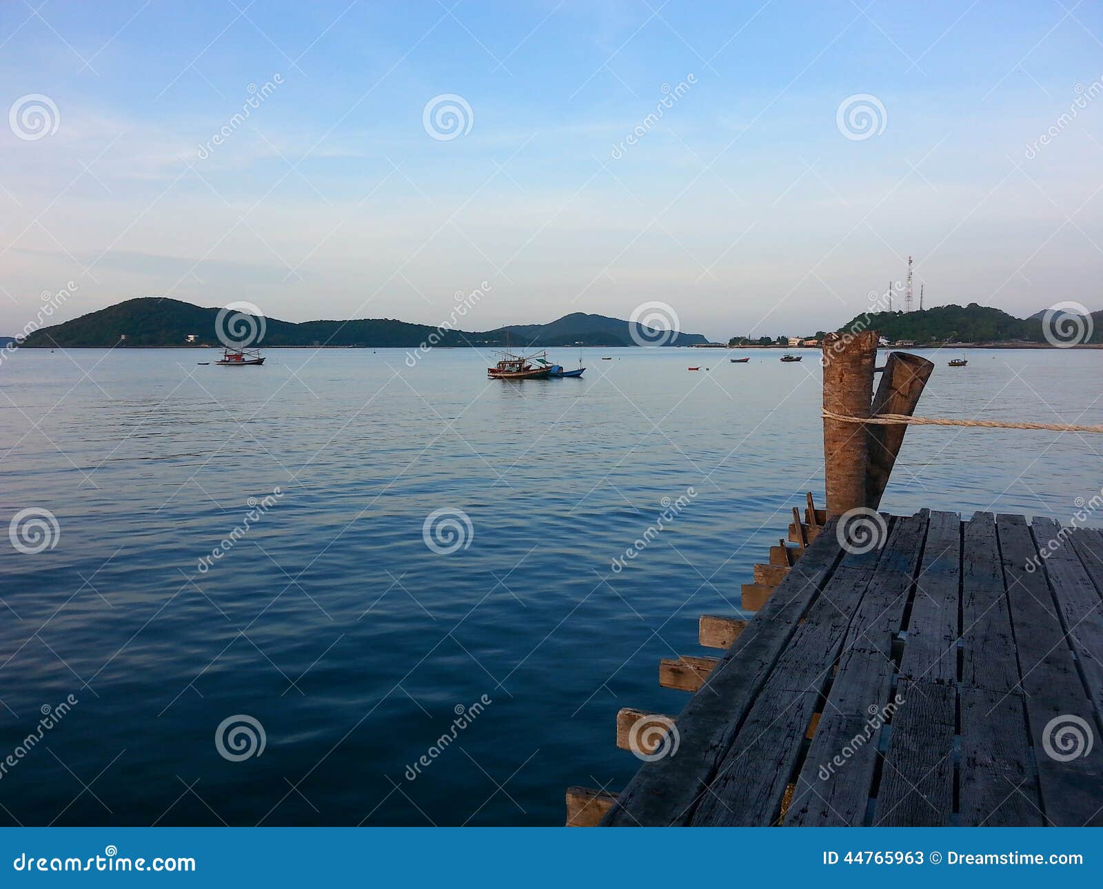 Sunrise stock image. Image of pier, thailand, bluewater - 44765963