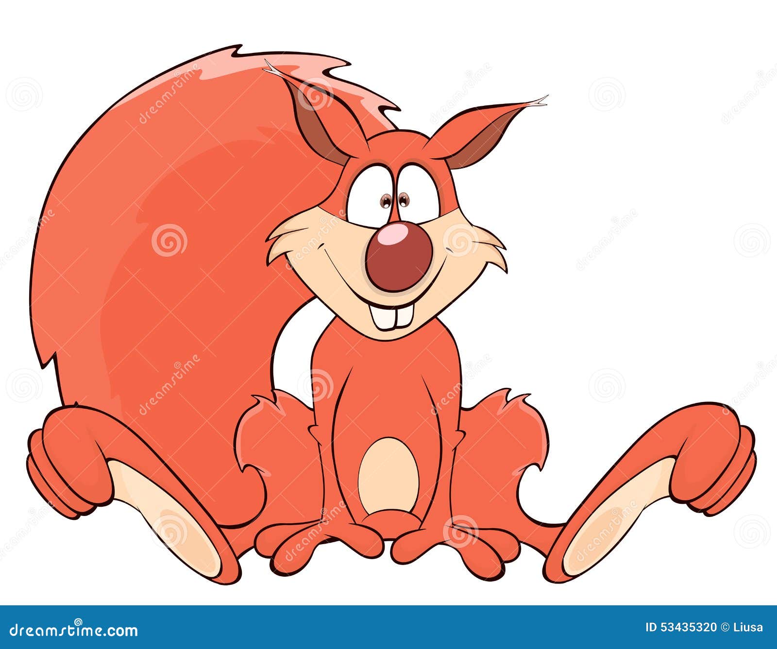 Uns Desenhos Animados Do Esquilo Ilustração do Vetor - Ilustração de ...