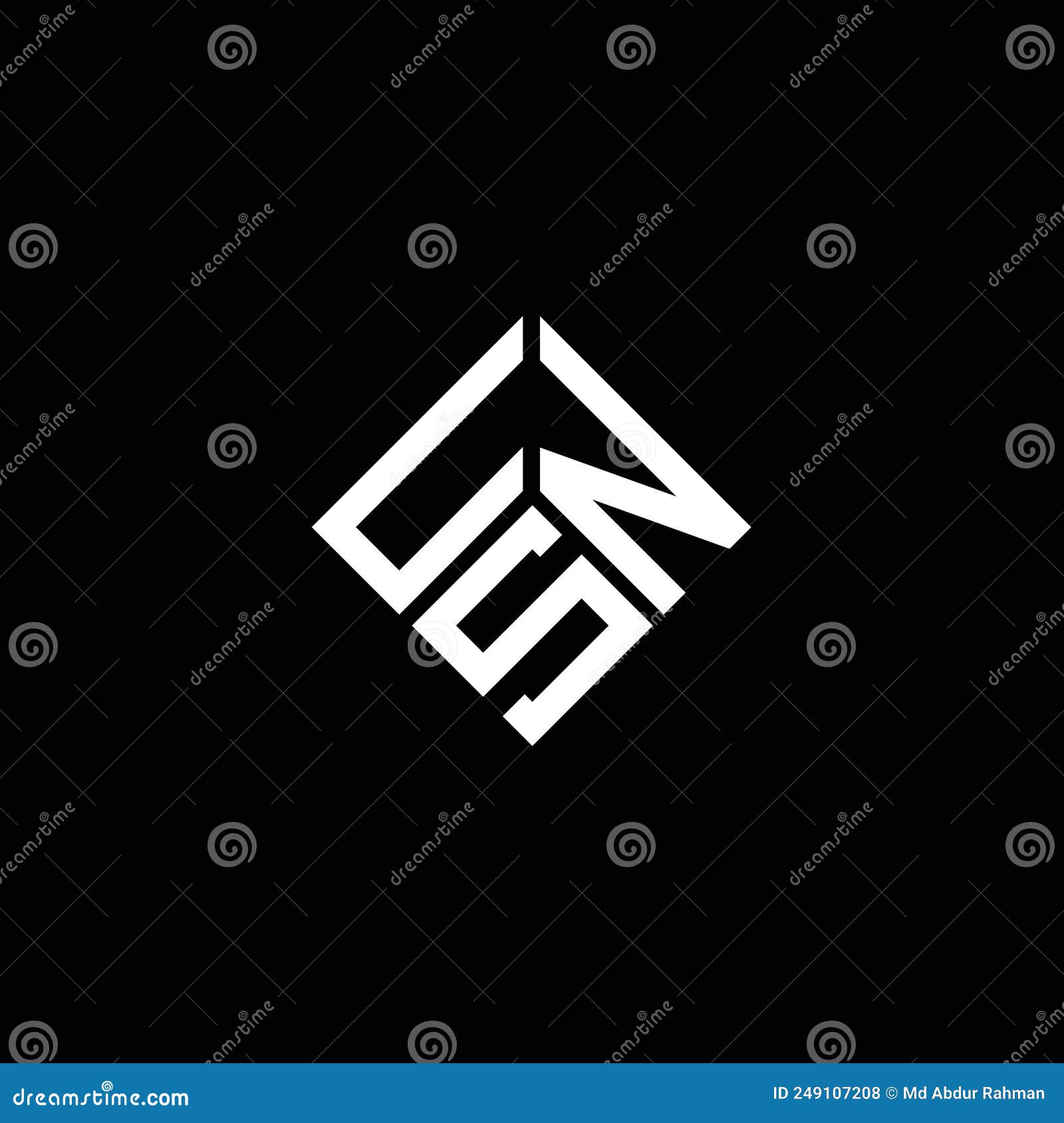 UNS Letter Logo Design On Black Background. UNS Creative Initials ...