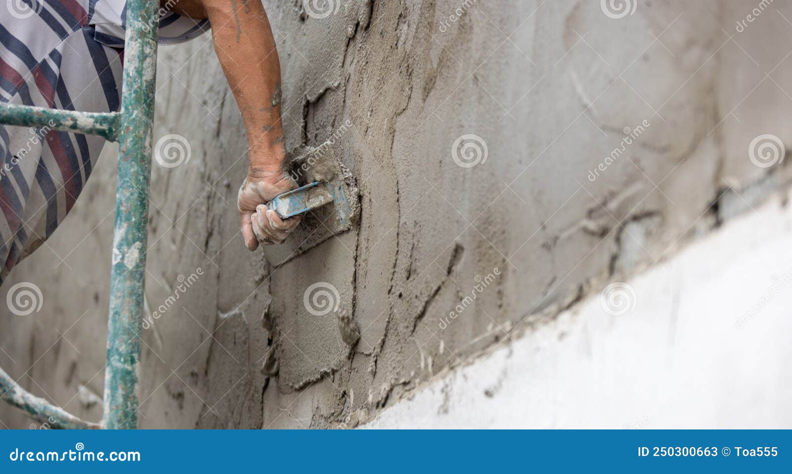 Unsafe Construction of Myanmar Migrant Workers while Plastering a Wall ...