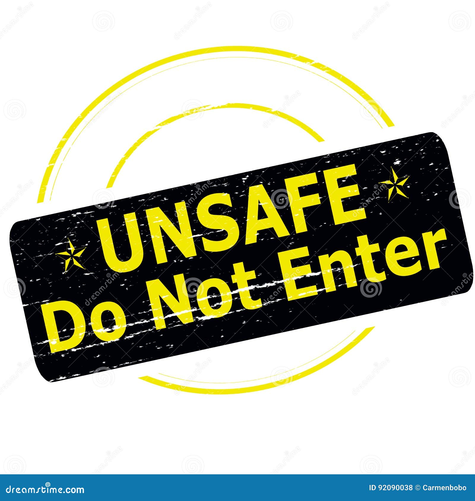 Unsafe do not enter stock illustration. Illustration of introduce ...