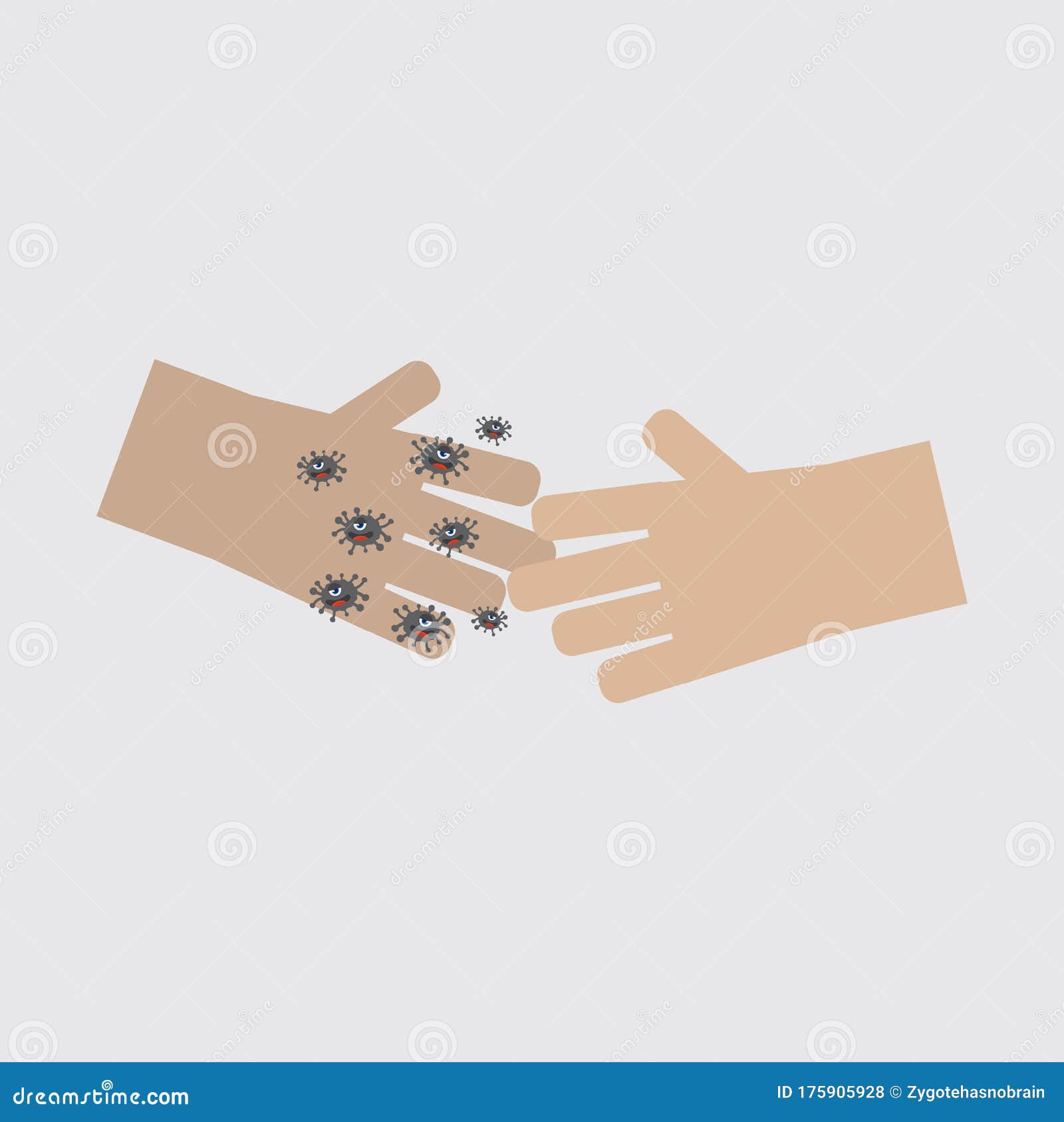 Unsafe Handshaking because the Virus is Spreading Vector Stock Vector ...