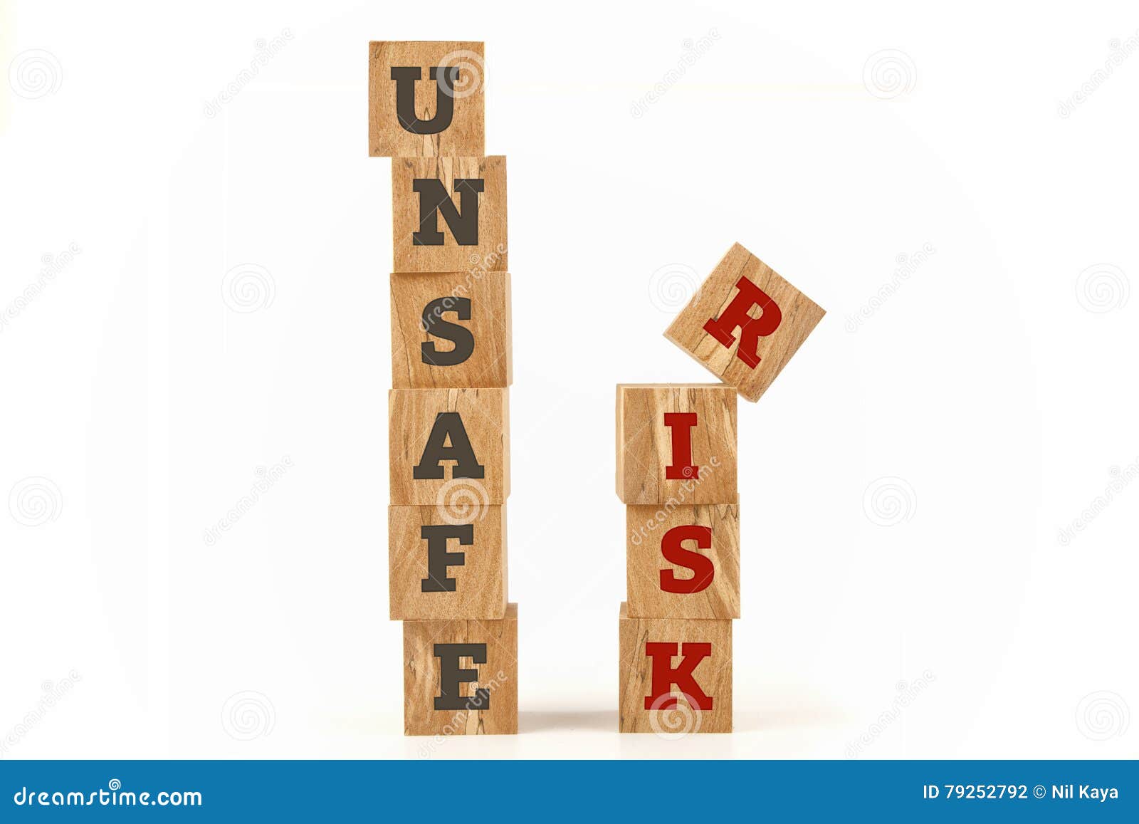 Unsafe, Word In Wooden Alphabet Letters Stock Image | CartoonDealer.com ...