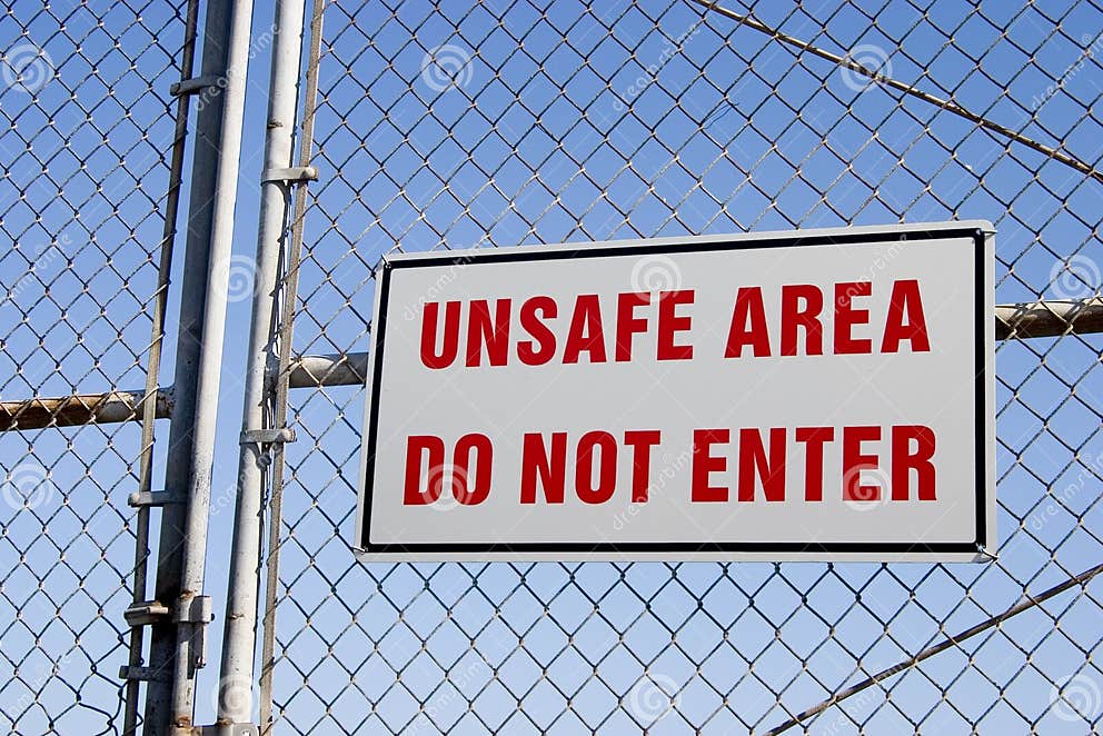 Unsafe Sign 2 stock image. Image of threatening, secure - 779243