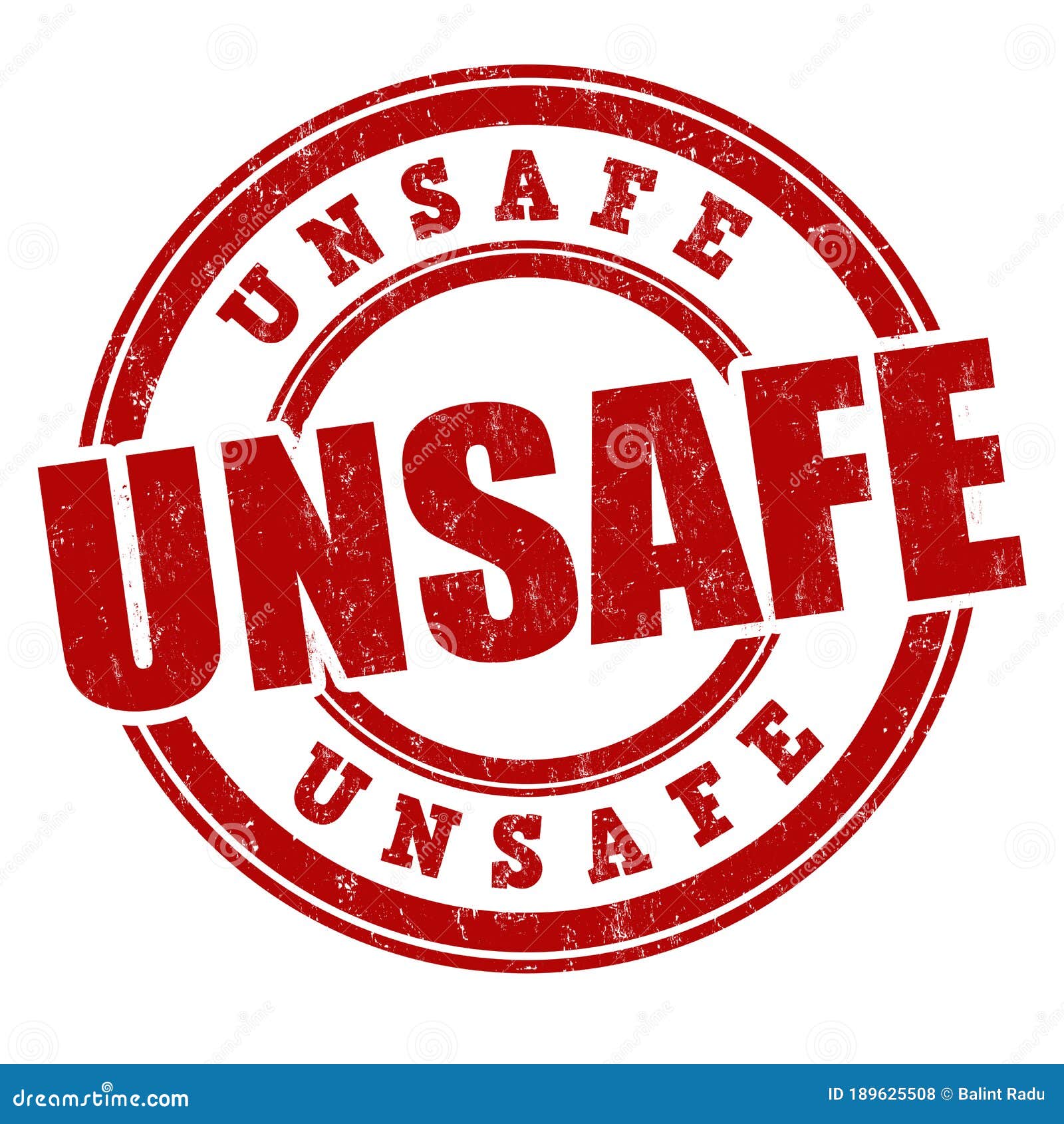 Unsafe Sign Or Stamp Vector Illustration | CartoonDealer.com #189625508