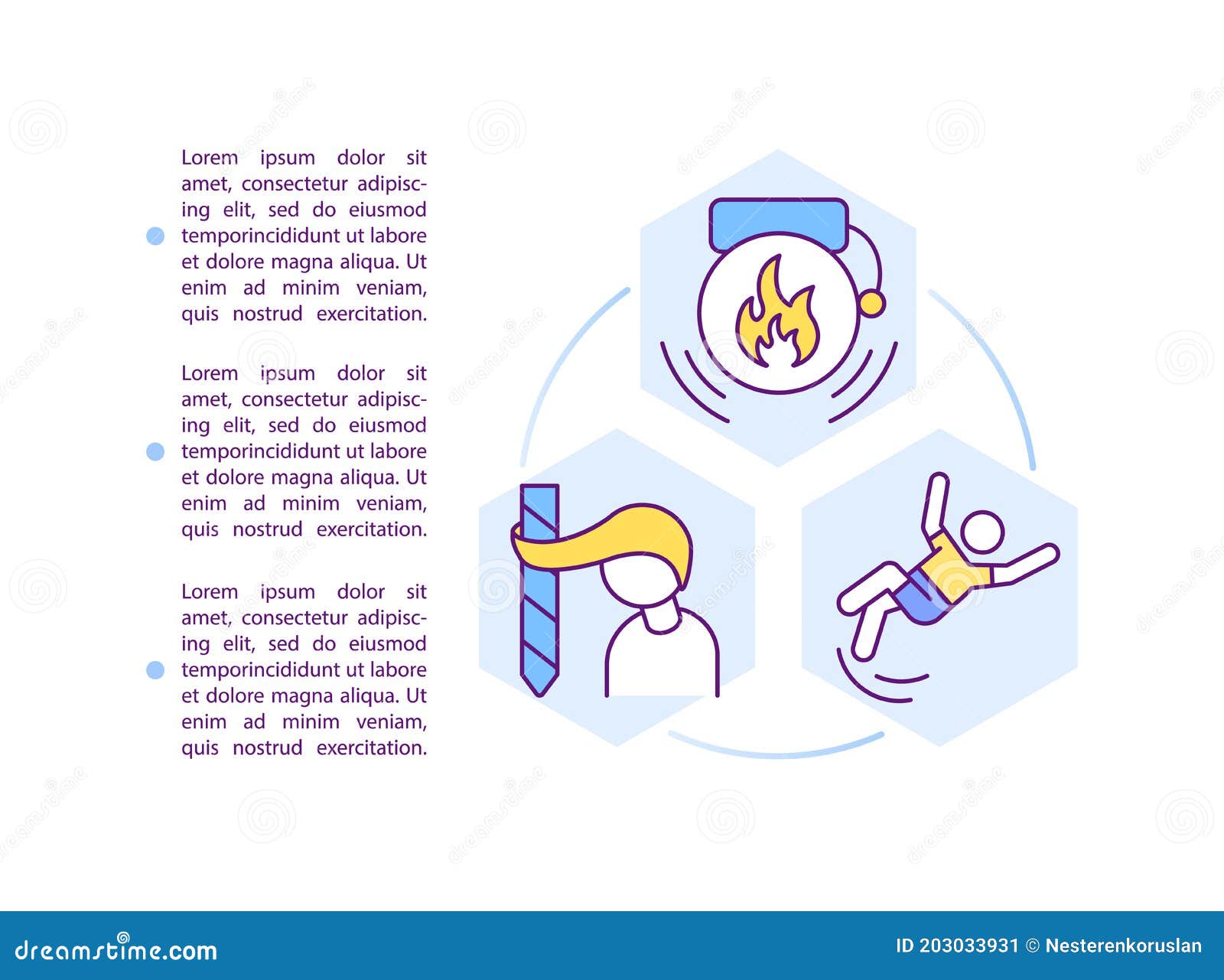 Unsafe Working Conditions Concept Icon with Text Stock Vector ...