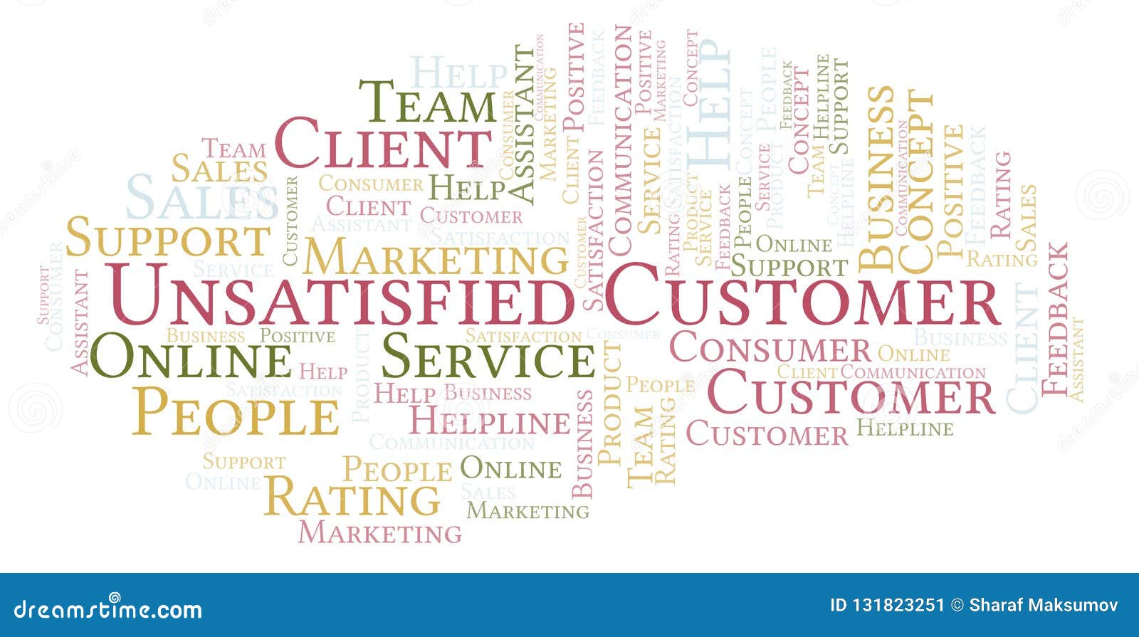 Unsatisfied Customer Word Cloud Stock Illustration - Illustration of ...
