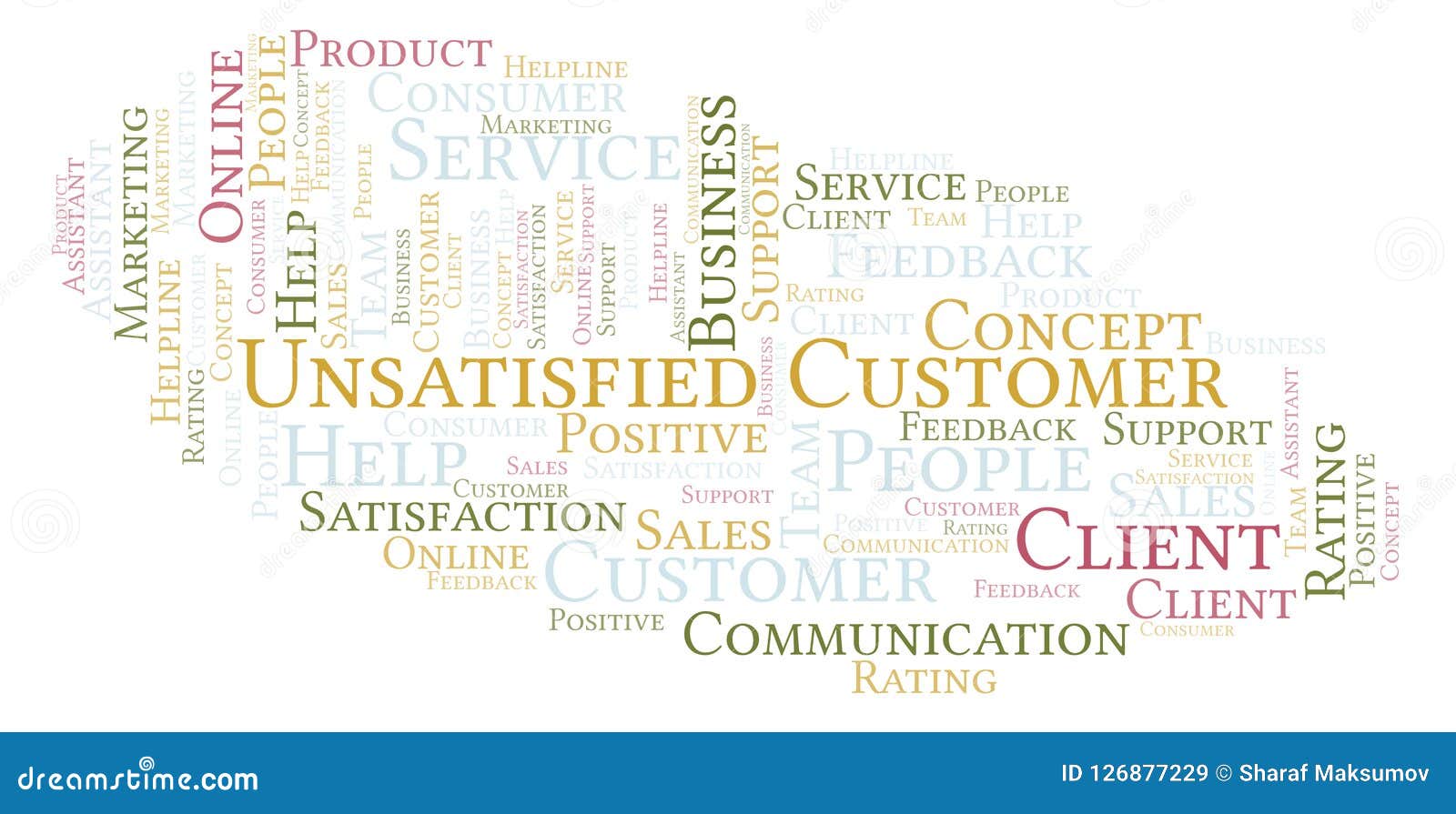 Unsatisfied Customer Word Cloud. Stock Illustration - Illustration of ...