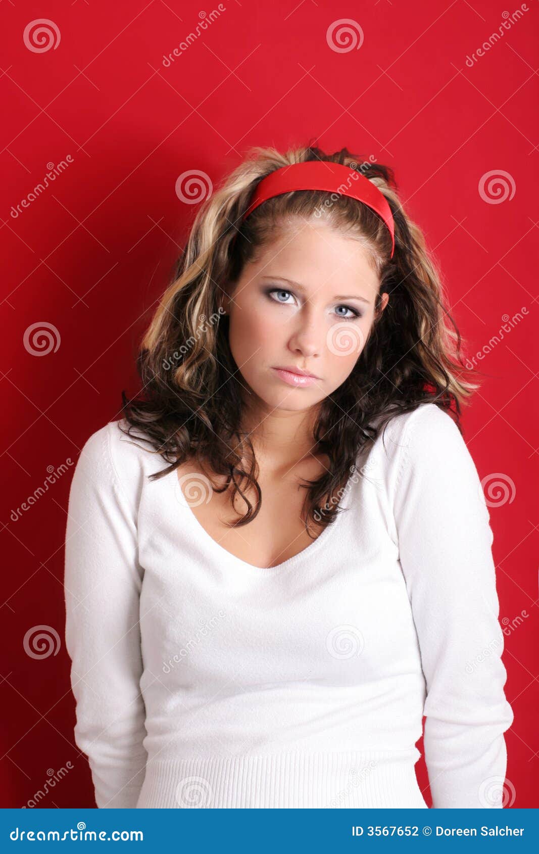 Unsatisfied woman stock photo. Image of portrait, care - 3567652