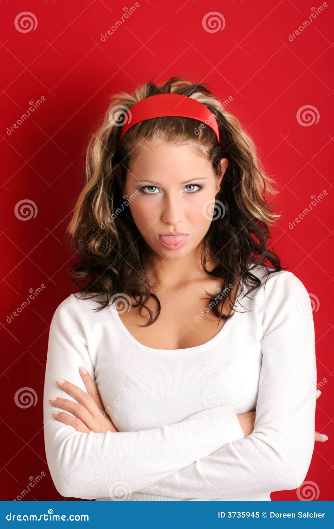 Unsatisfied woman stock image. Image of girl, looking - 3735945