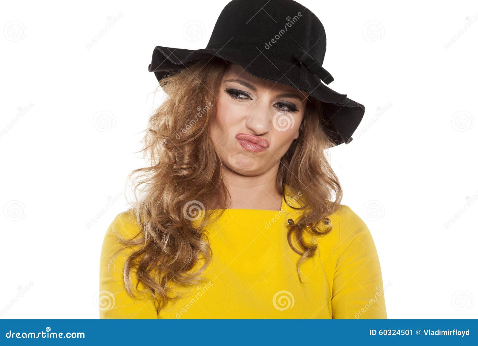 Unsatisfied woman stock image. Image of style, smiling - 60324501