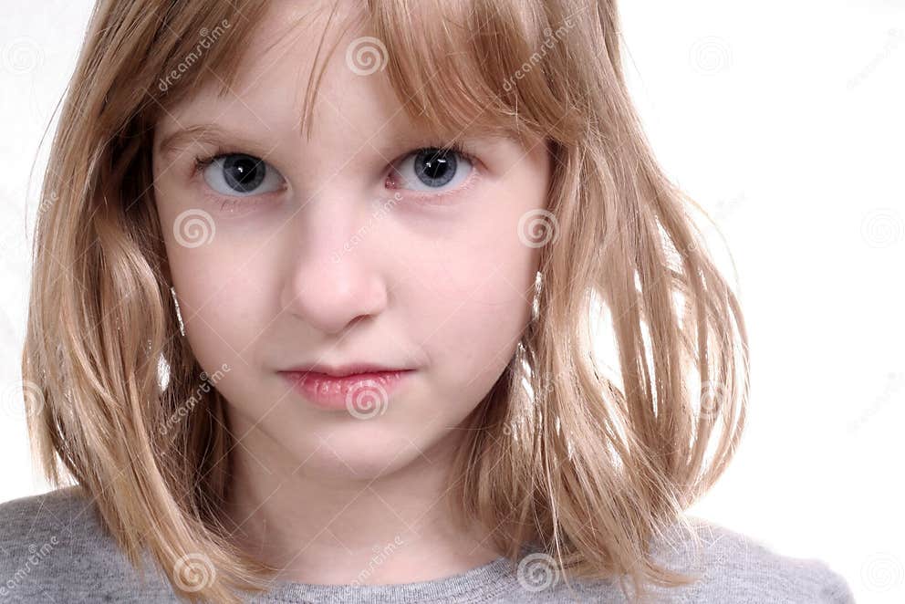 Unschuldiges Junges Mädchen Stockbild Bild Von Augen Blau 3975717