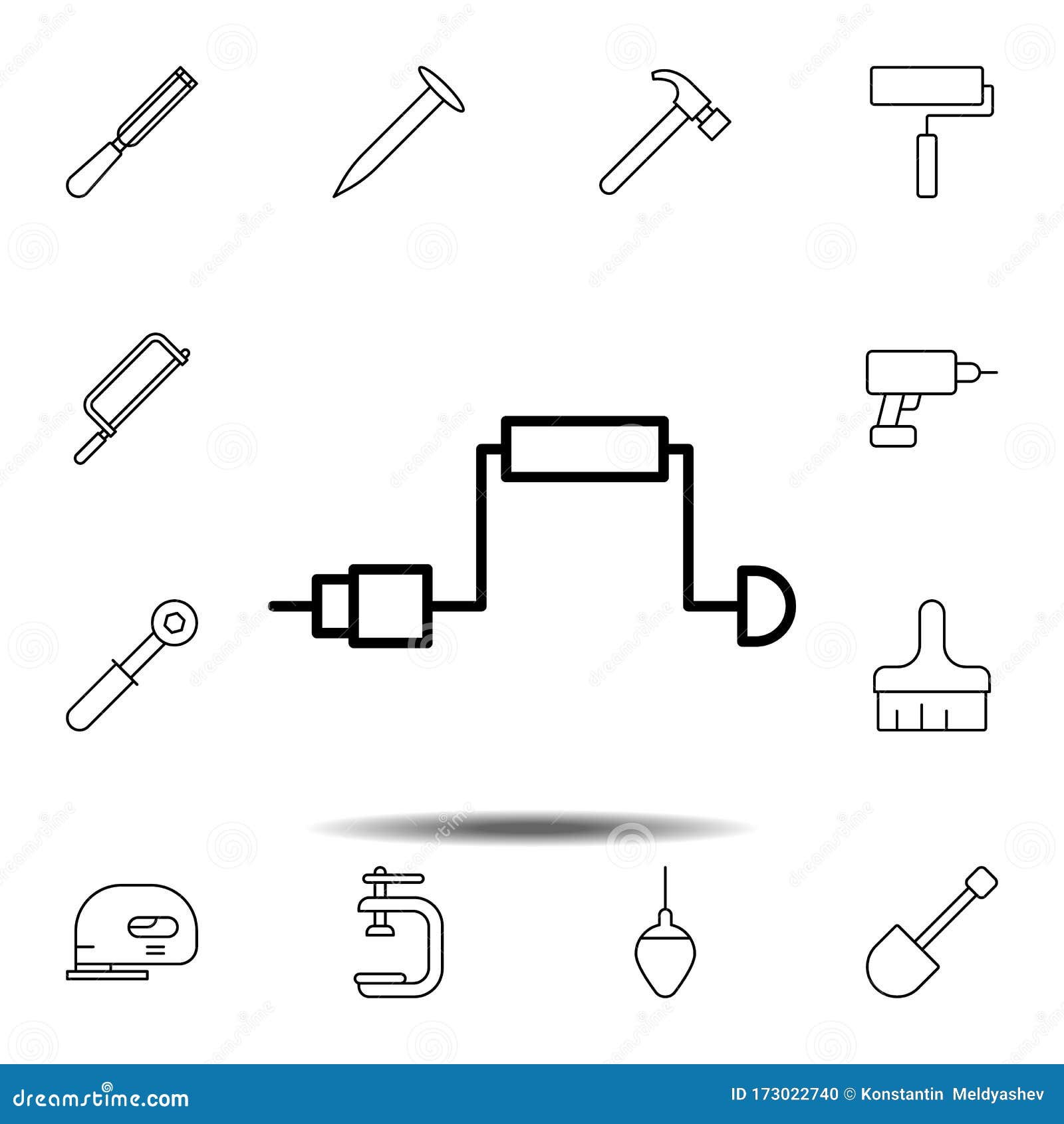 Unscrew, Drill, Hand Icon. Simple Thin Line, Outline Vector Element of ...