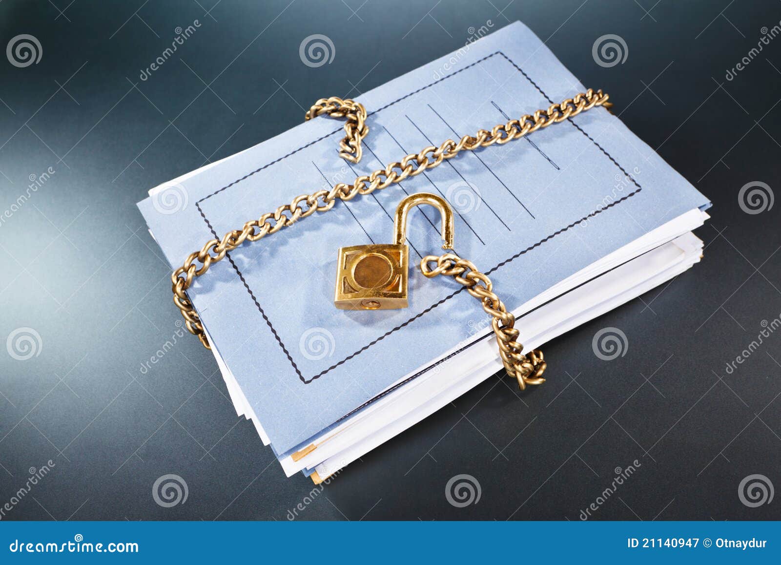 Unsecure file stock image. Image of folder, paper, lock - 21140947