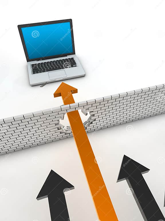 Unsecure Network Connection Stock Illustration - Illustration of ...