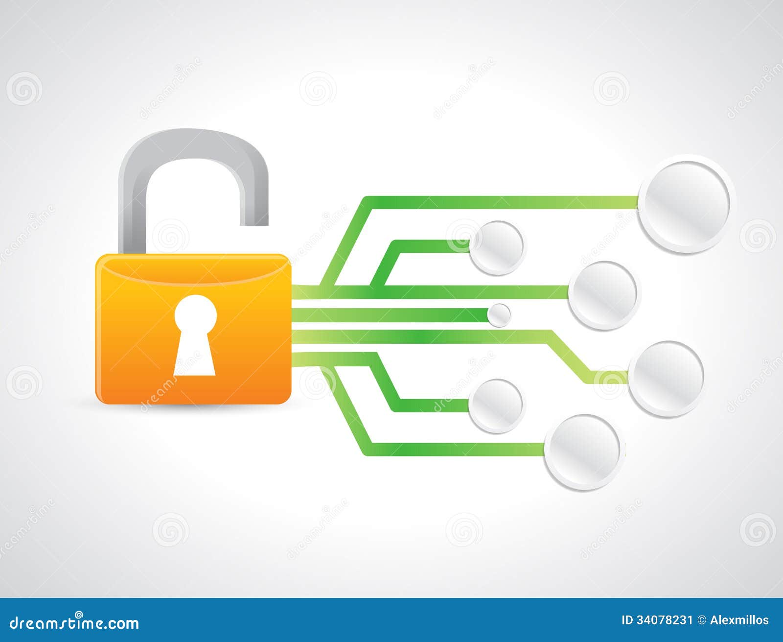 Unsecured Circuit Concept Illustration Stock Illustration ...