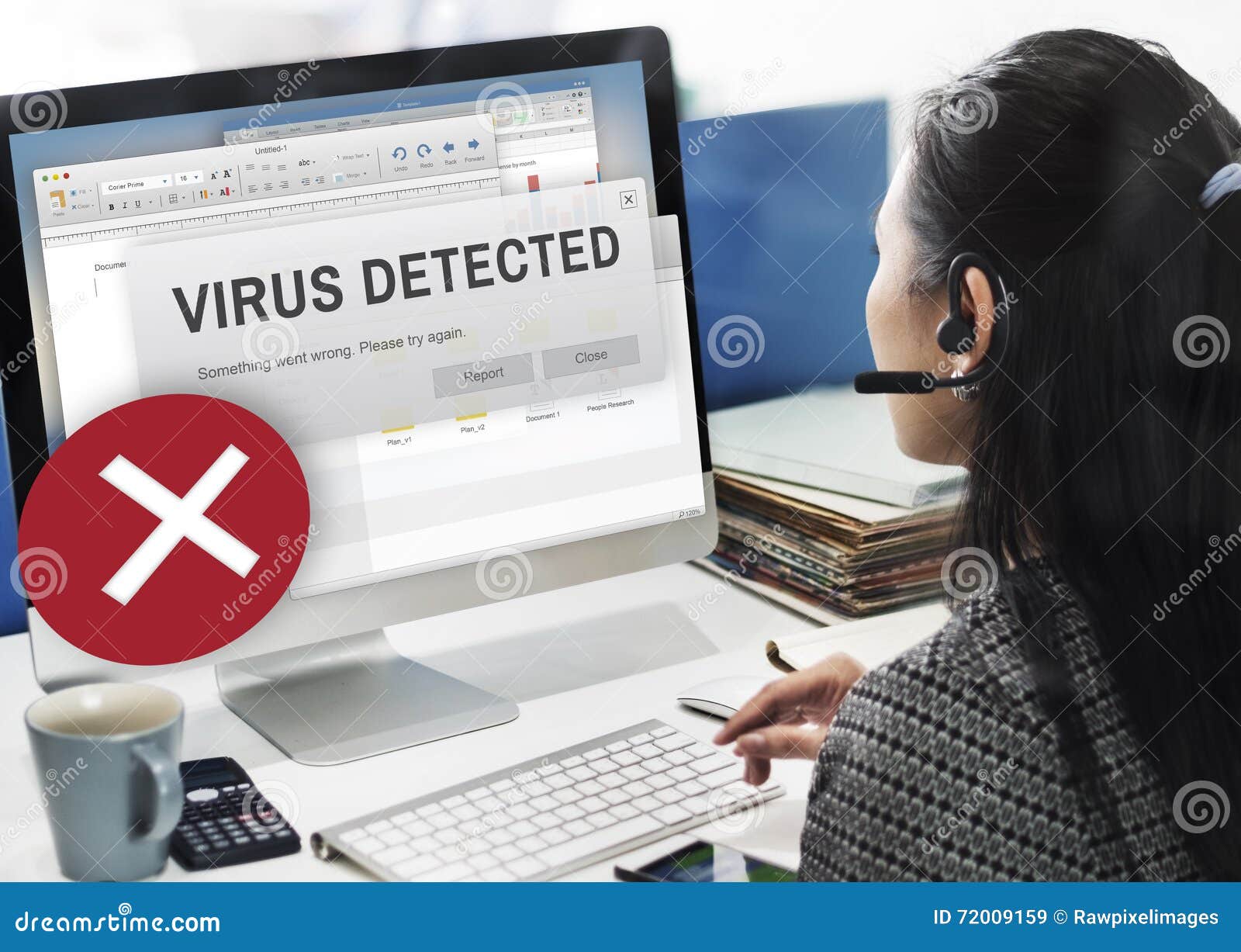 Unsecured Virus Detected Hack Unsafe Concept Stock Image - Image of ...