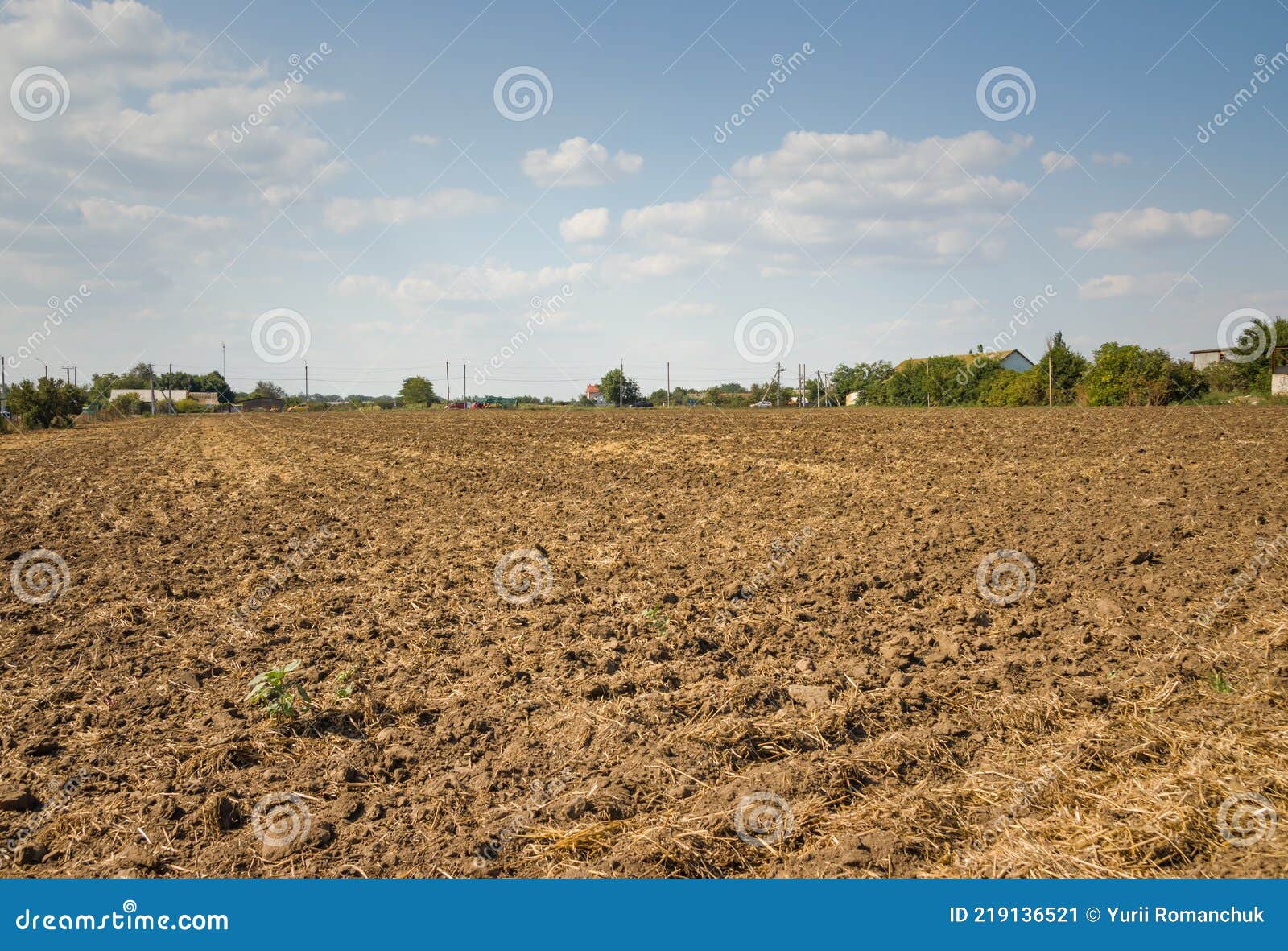 Unseeded Bare Field with Datk Soil Stock Image - Image of agriculture ...
