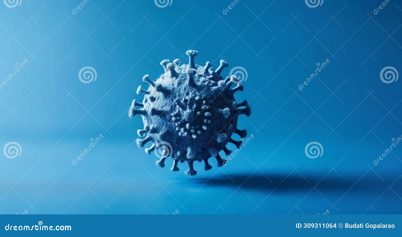 The Unseen Enemy - a Microscopic Virus in Focus Stock Illustration ...