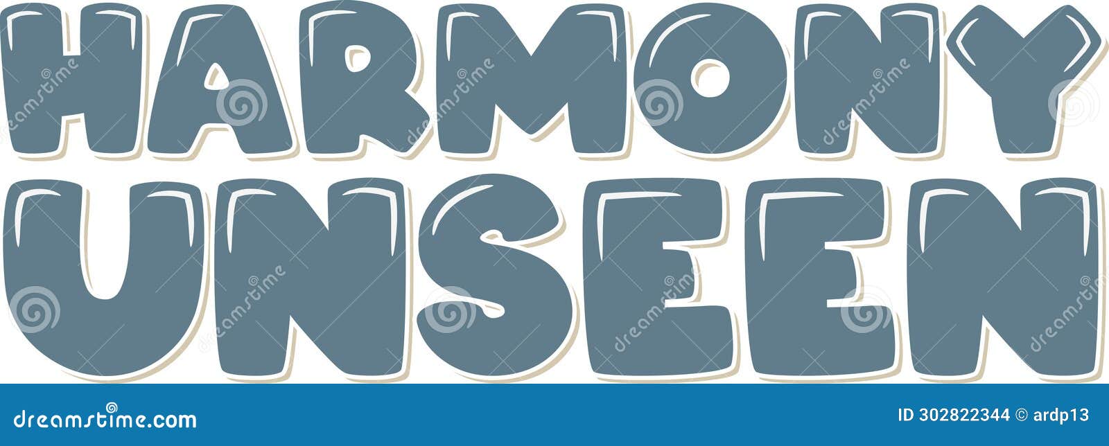 Unseen Harmony Lettering Vector Stock Vector - Illustration of enigma ...