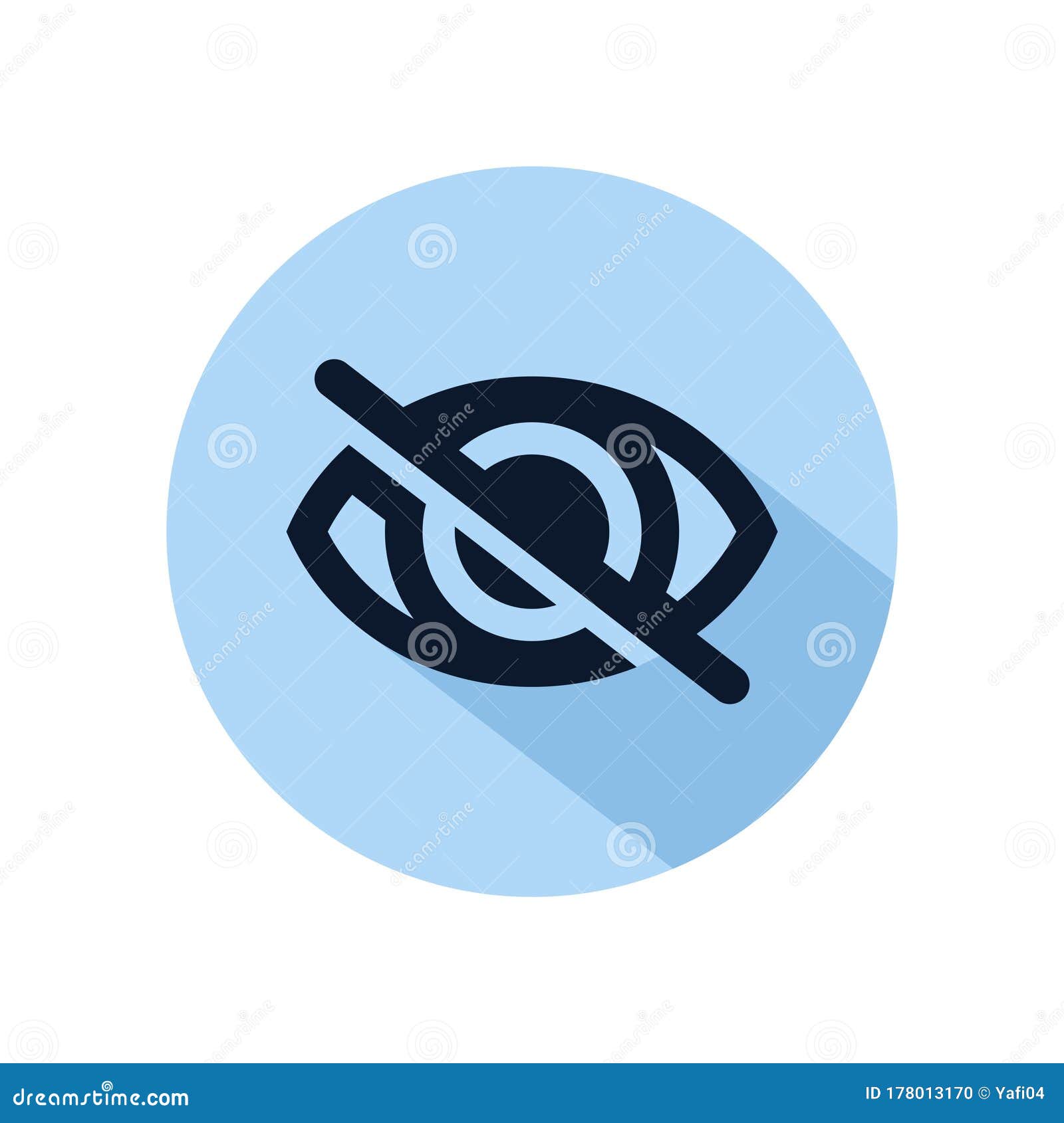 Unseen Icon On White Background. Flat Style. Hide Icon For Your Web ...