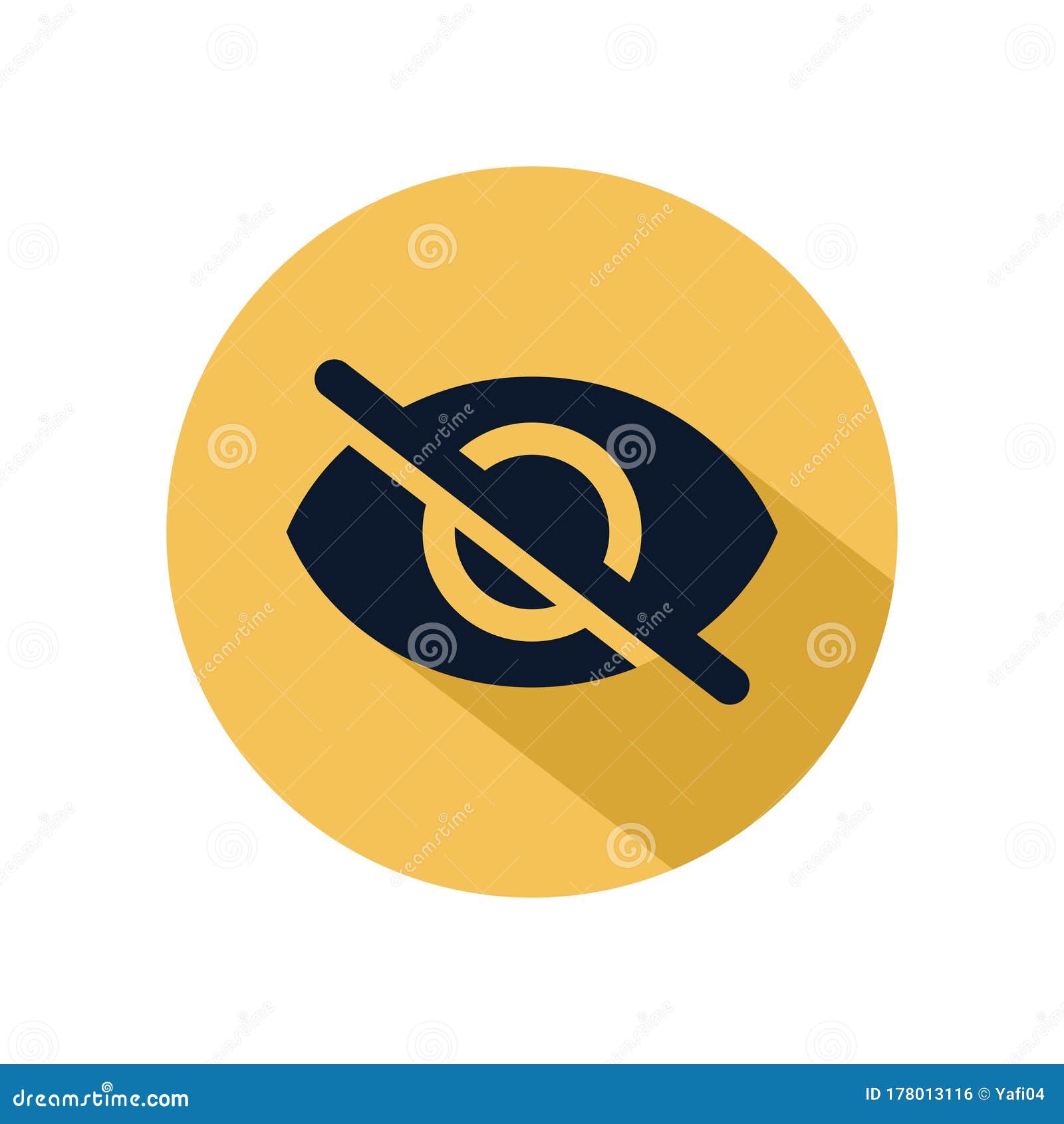 Unseen Eye Symbol Icon Vector | CartoonDealer.com #153211293