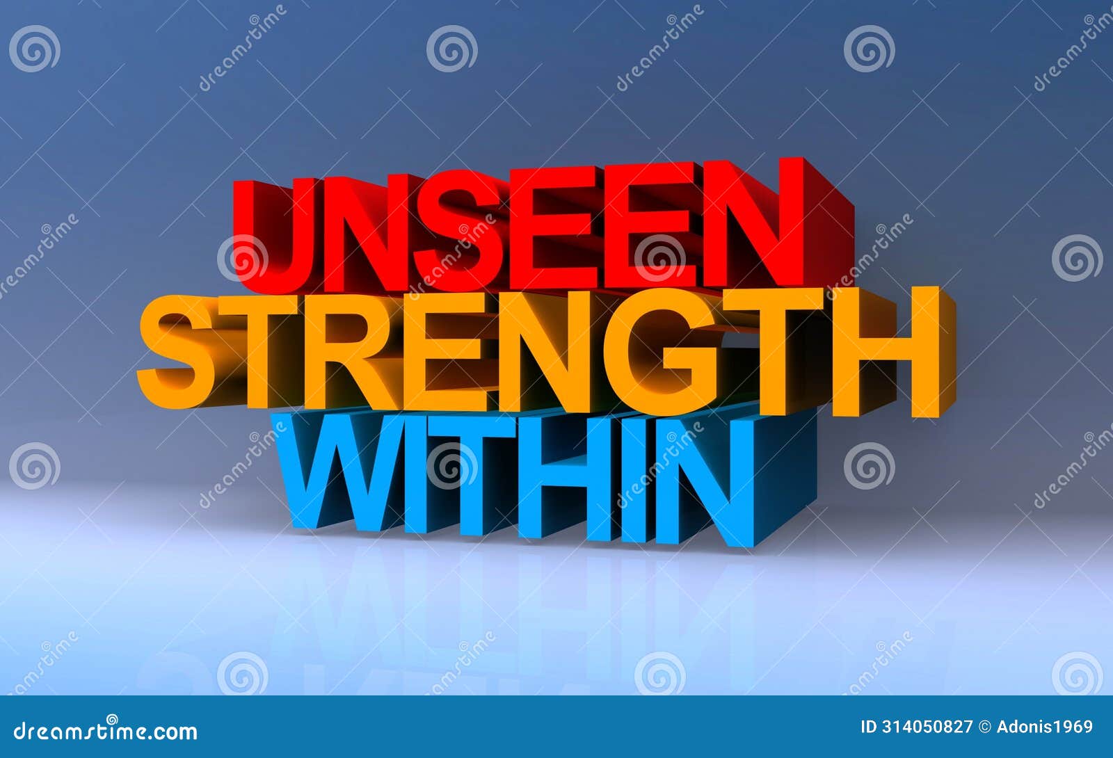 Unseen Strength within on Blue Stock Illustration - Illustration of ...