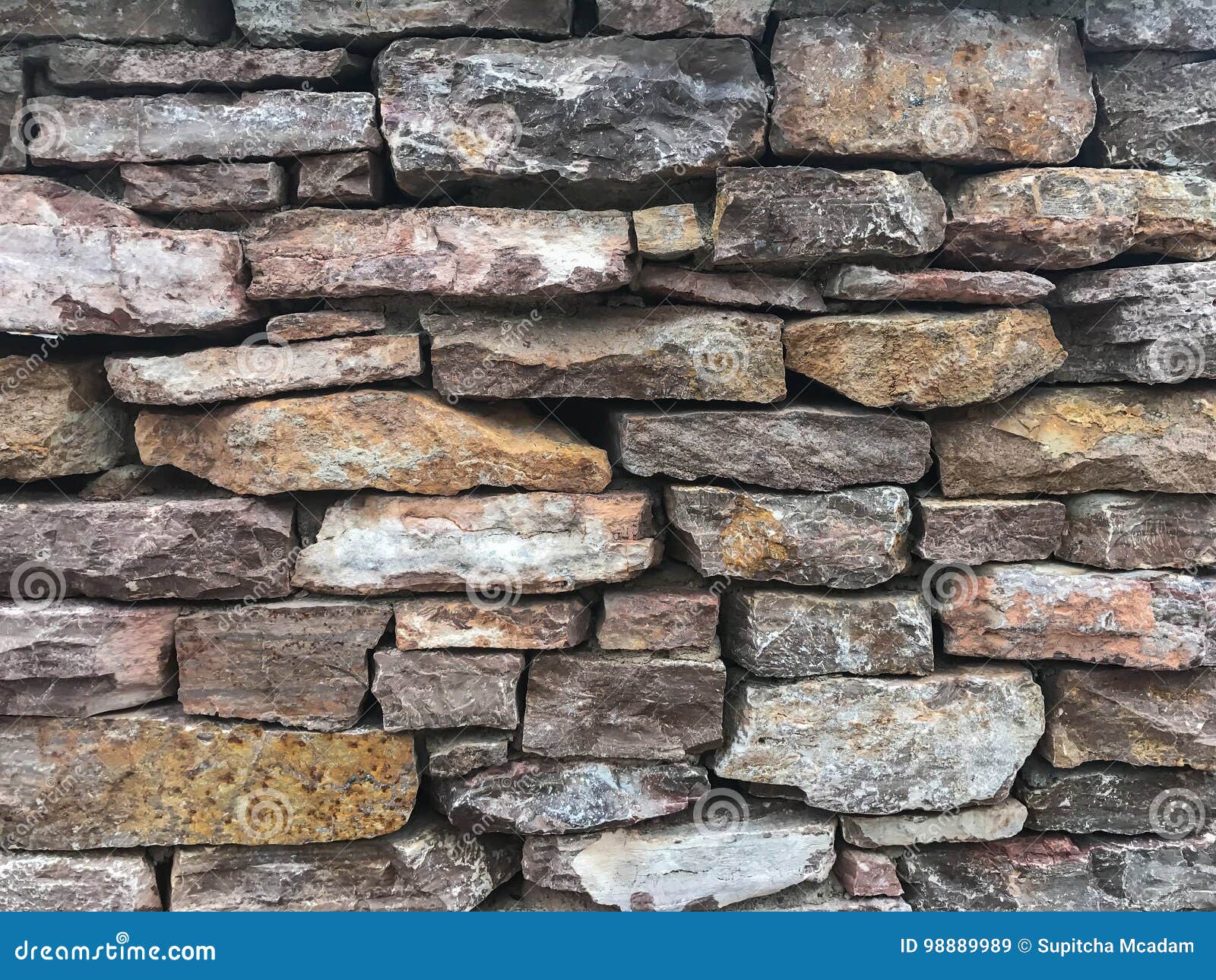 Unshaped Stone Wall Pattern. Stock Image - Image of color, grey: 98889989