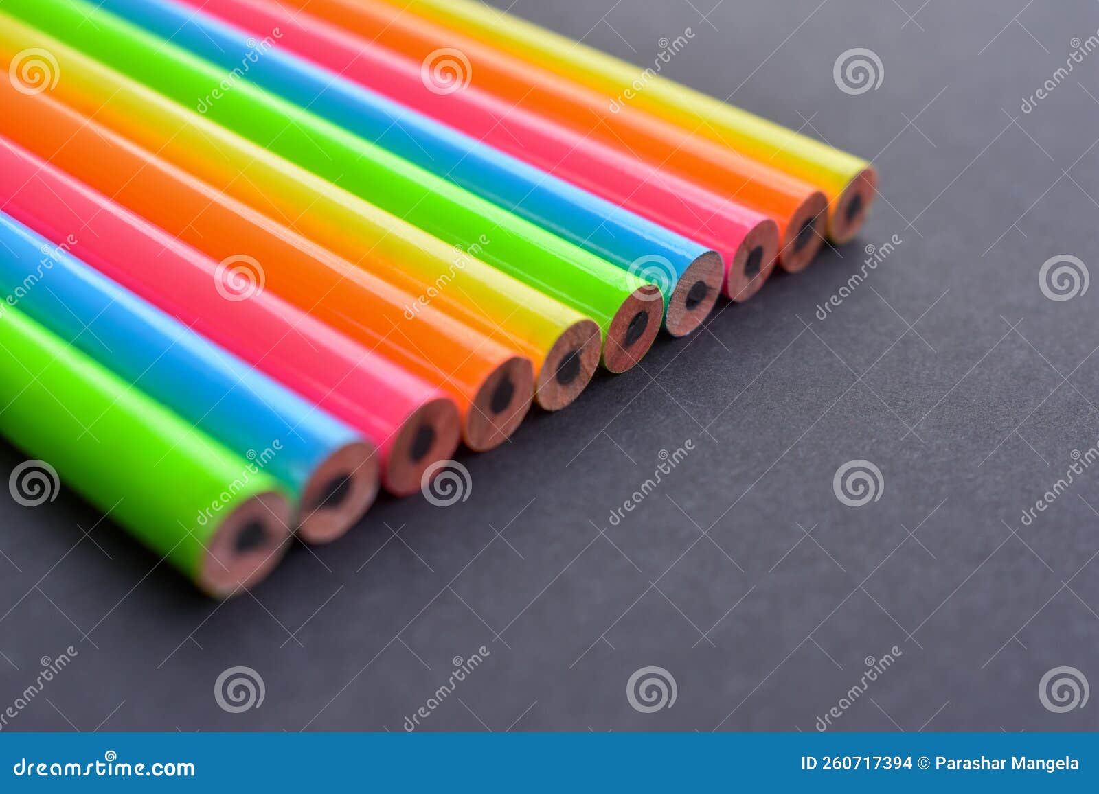 Unsharpened Colorful Pencils on Black Background. Back To School ...