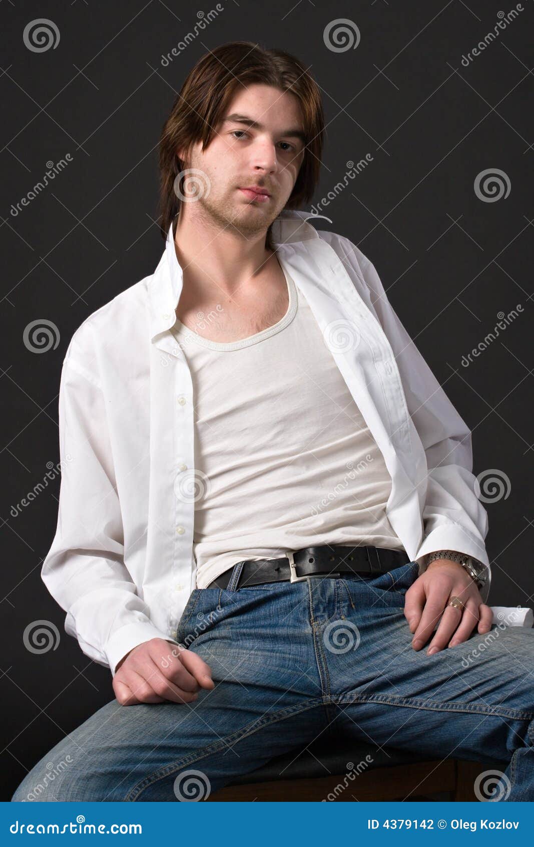 Unshaven man stock photo. Image of unbuttoned, flaccidly - 4379142