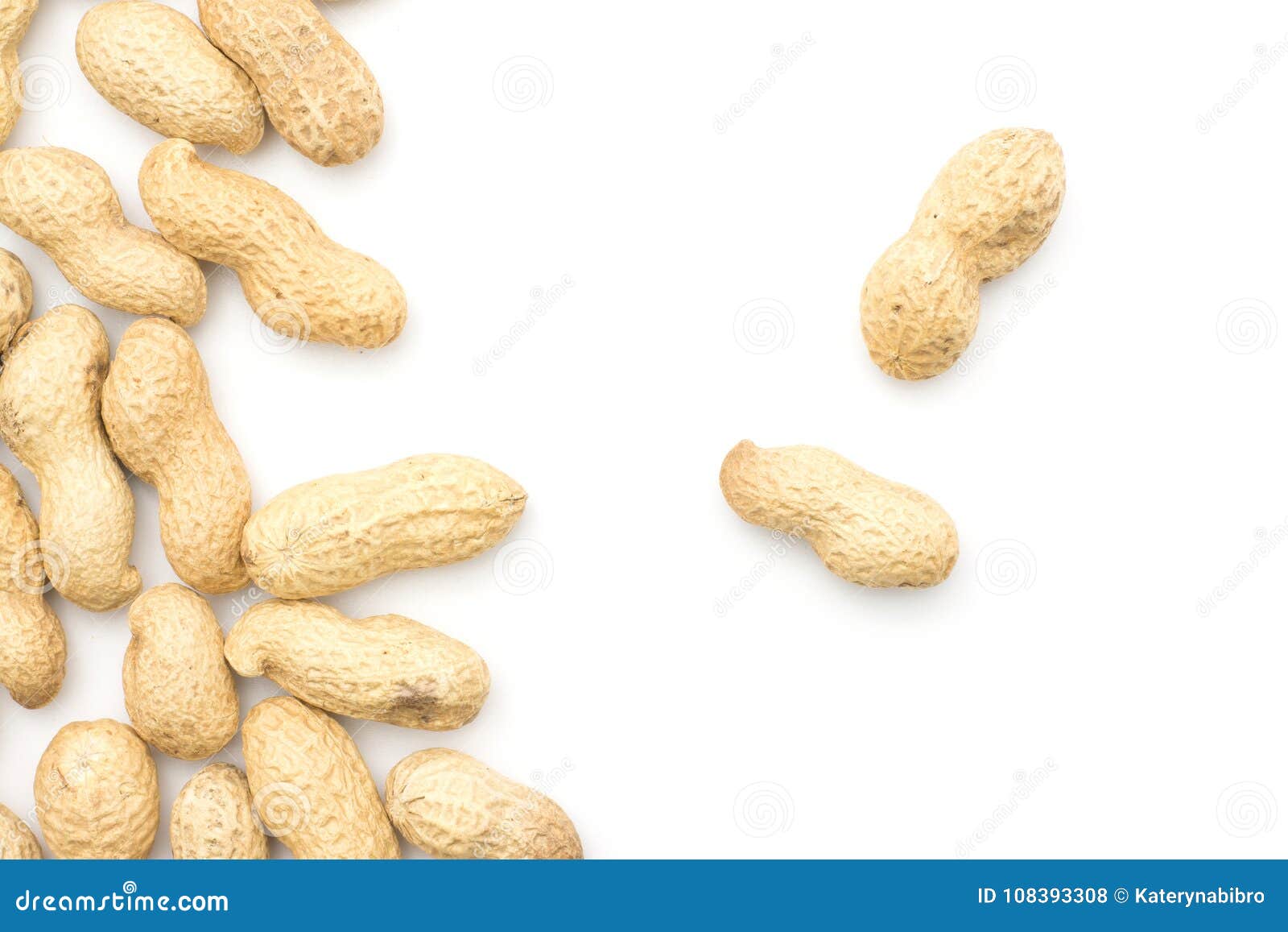 Raw Peanut Isolated on White Stock Photo - Image of group, bright ...