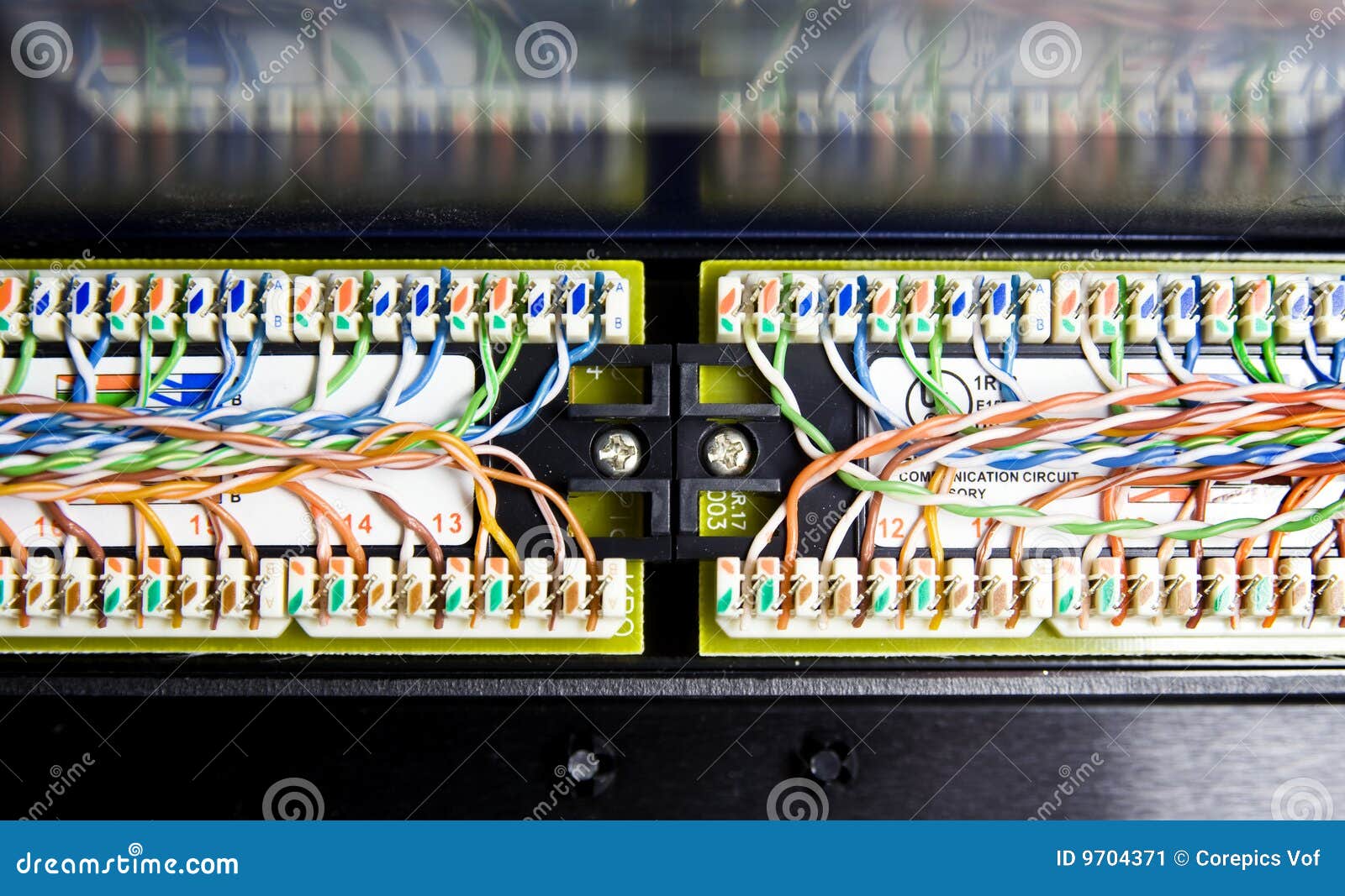 Unshielded twisted pair stock image. Image of reflection - 9704371